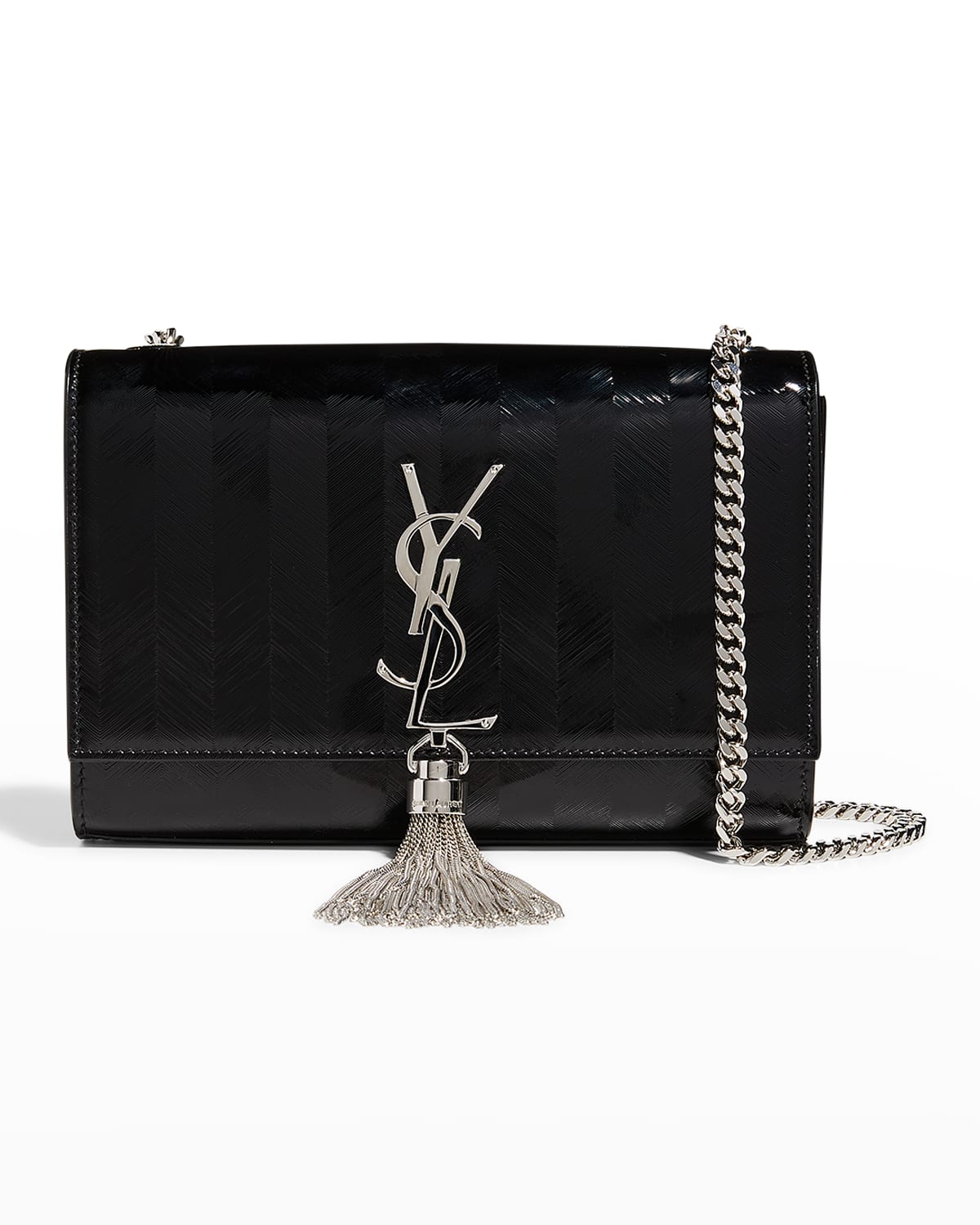 Saint Laurent Cassandra Mini YSL Alligator Top-Handle Bag | Neiman Marcus