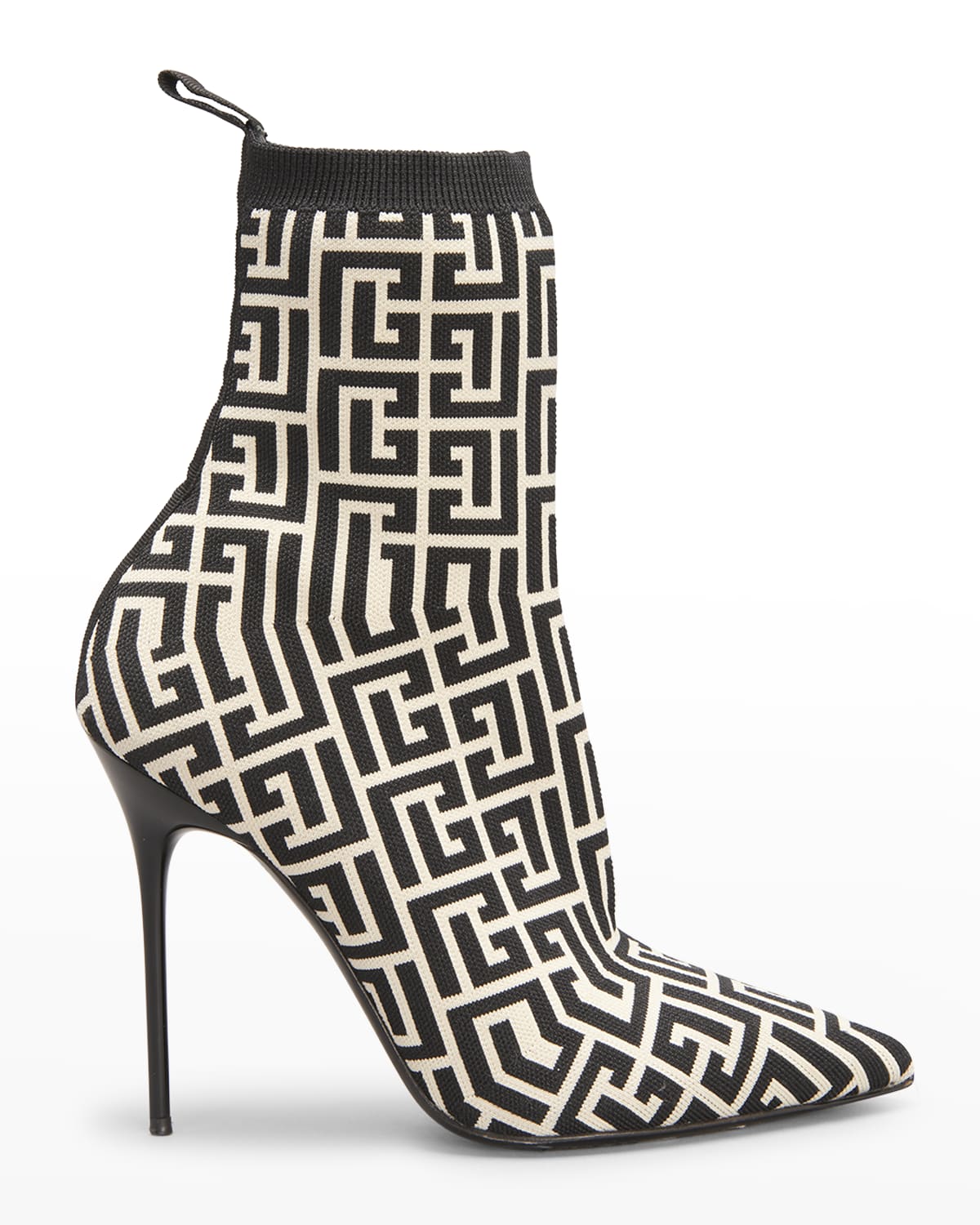 Balmain Roni Metallic-Heel Calfskin Booties | Neiman Marcus