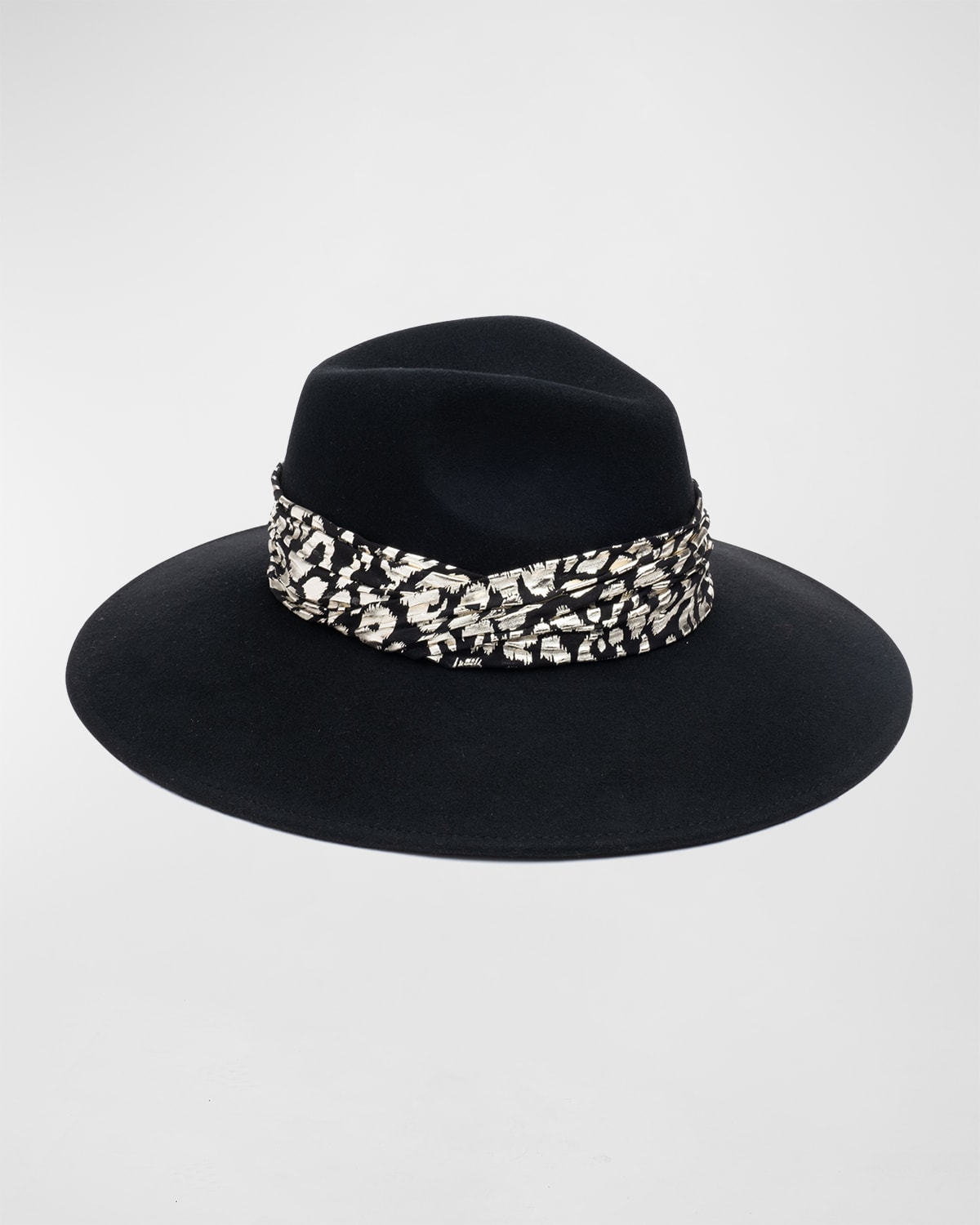 Eugenia Kim Lillian Straw Fedora Hat w/ Scarf | Neiman Marcus