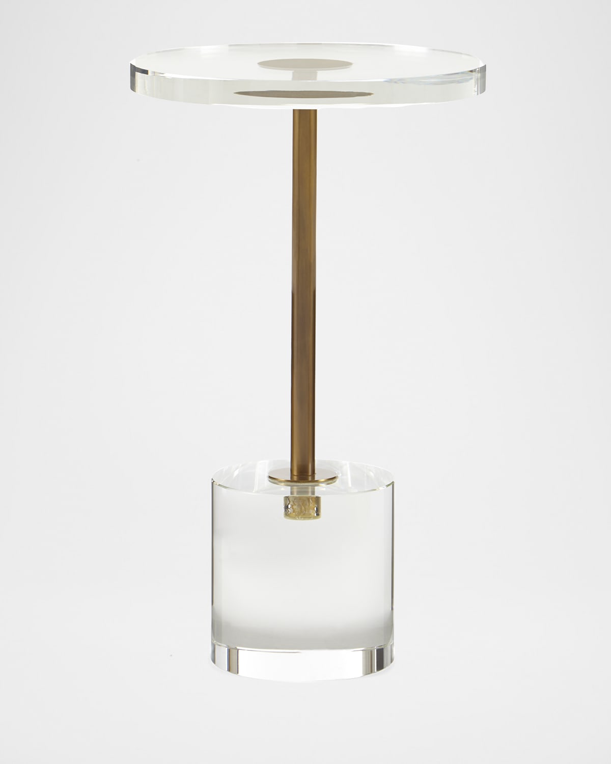John-Richard Collection Duchess Cylinder Crystal Side Table | Neiman Marcus