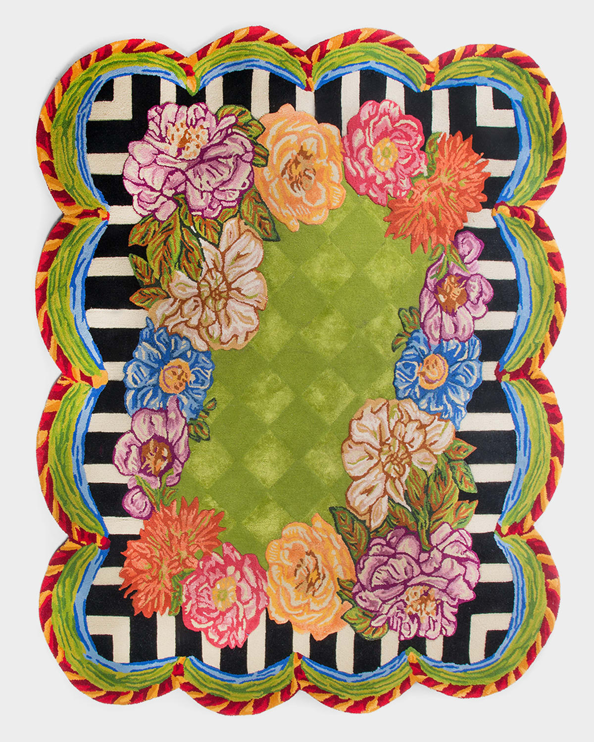 MacKenzie-Childs Midnight Floral Round Rug, 6' | Neiman Marcus