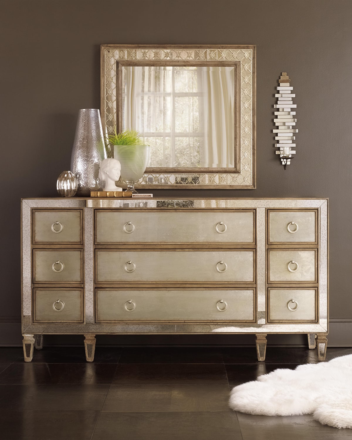 Antiqued Mirror Furniture | Neiman Marcus