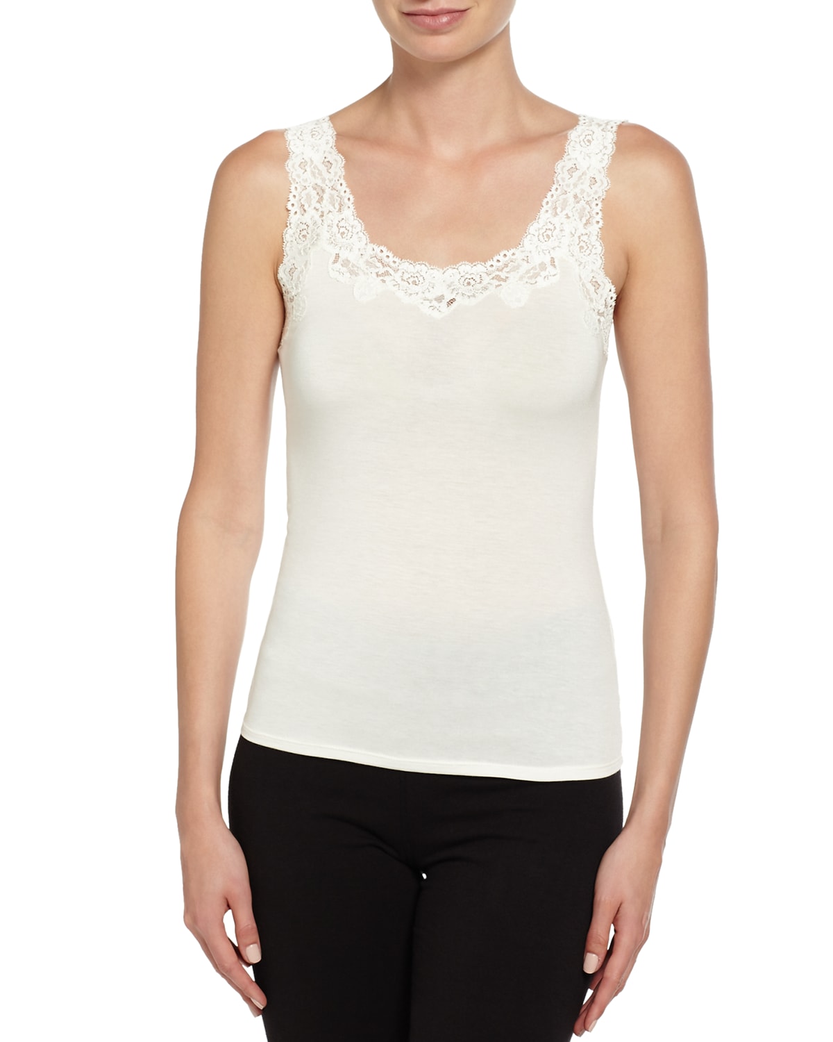 Fitted Lace Top | Neiman Marcus