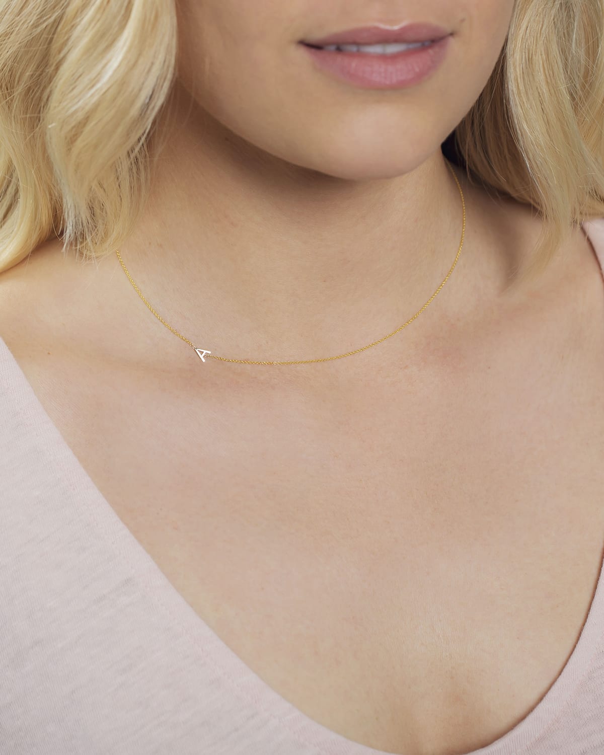 Maya Brenner Designs Mini 3-Letter Personalized Necklace, 14k White ...