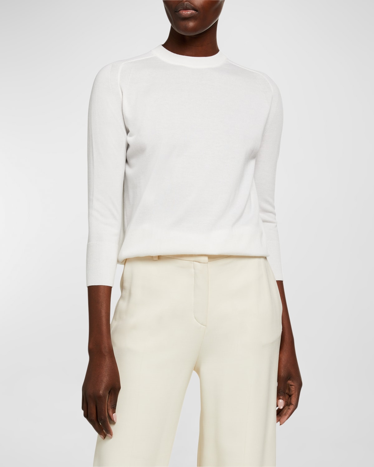 White Cashmere Sweater | Neiman Marcus