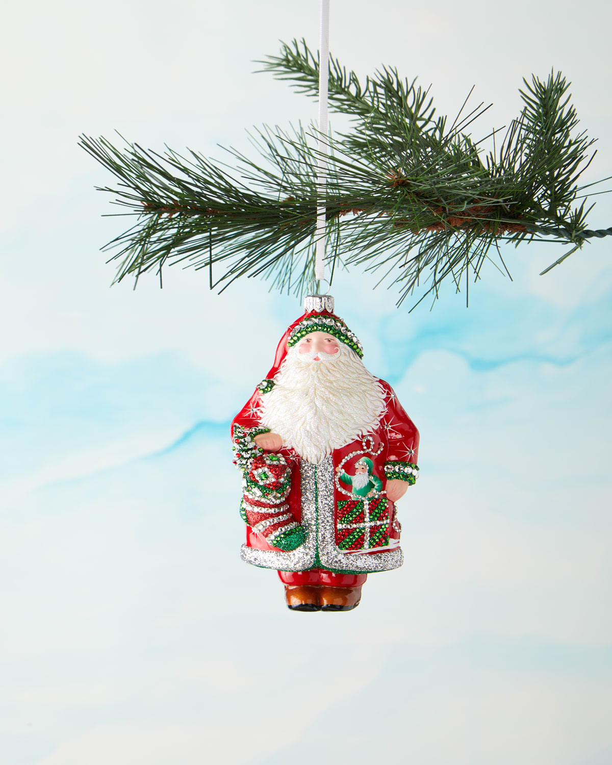 Patricia Breen Bassenge Claus Peppermint Ornament | Neiman Marcus
