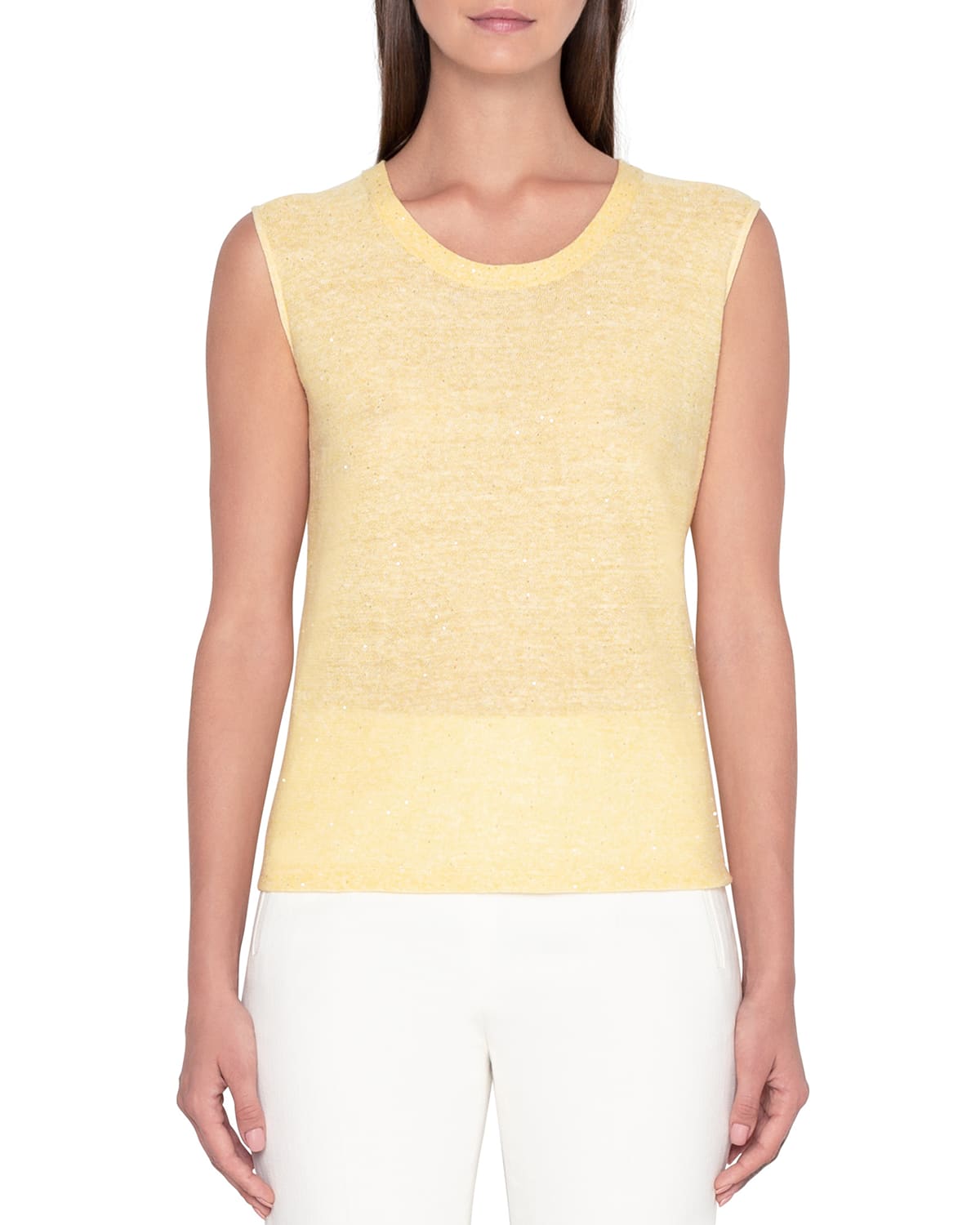 Scoop Neckline Sequined Top | Neiman Marcus