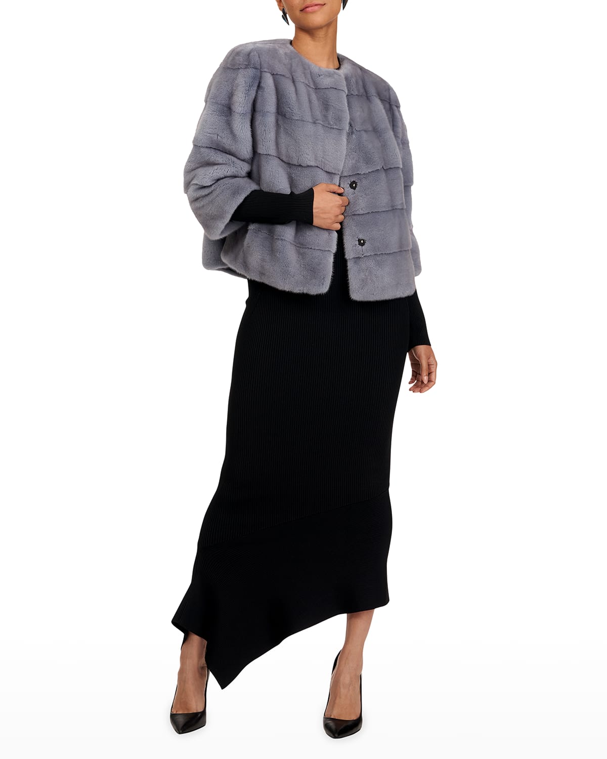 Womens Three Quarter Sleeves Jacket | Neiman Marcus