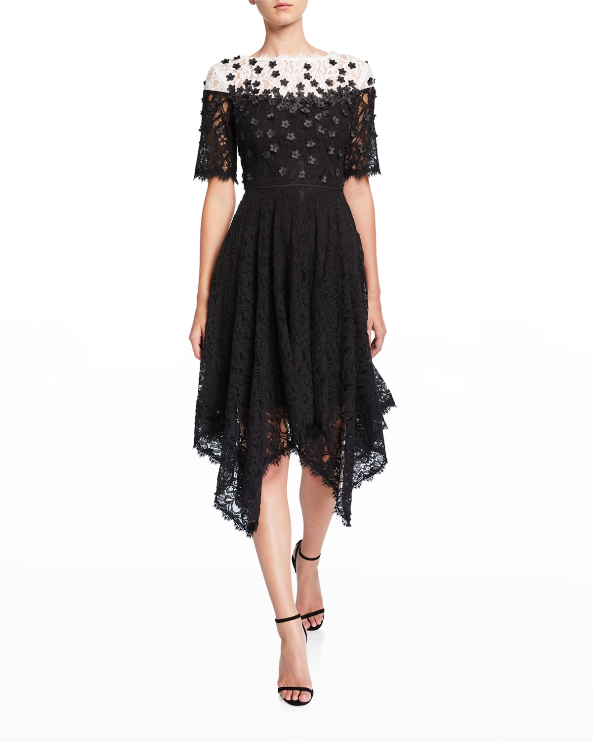 Lace Applique Dress | Neiman Marcus