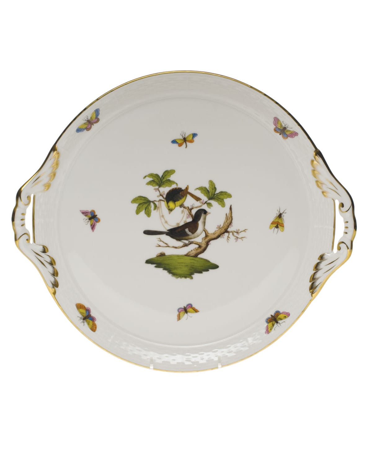 Herend Rothschild Chop Plate with Handles | Neiman Marcus