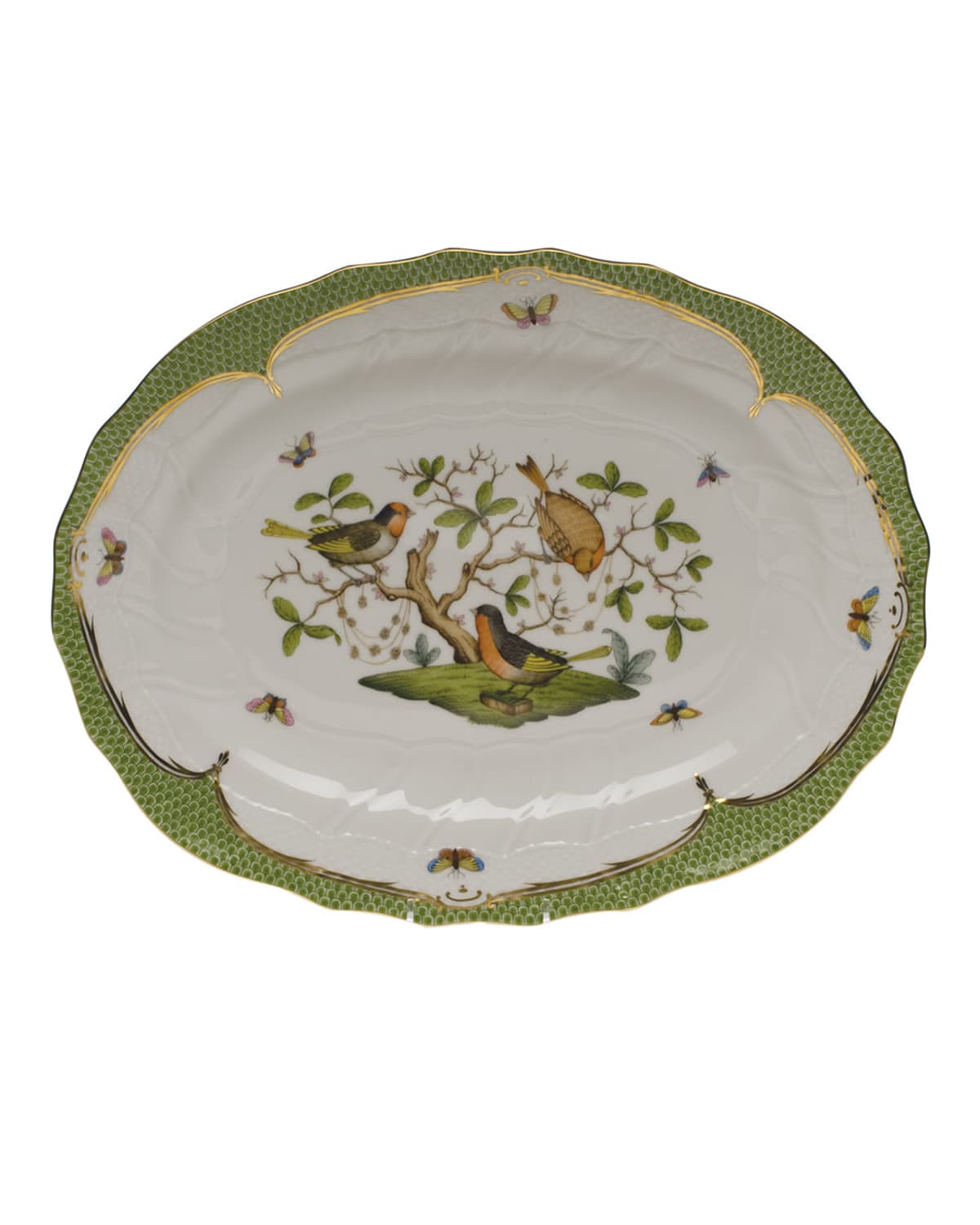 Herend Rothschild Chop Plate with Handles | Neiman Marcus