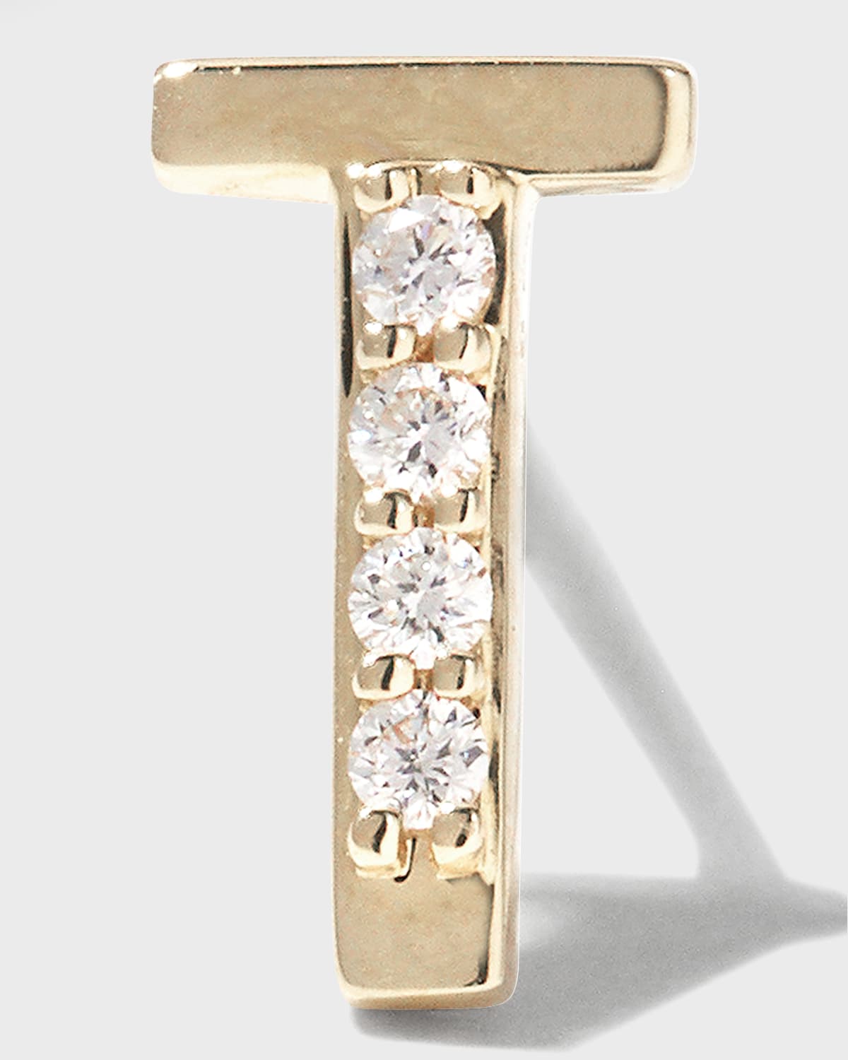 Zoe Chicco 14k Gold Single Initial Earring | Neiman Marcus