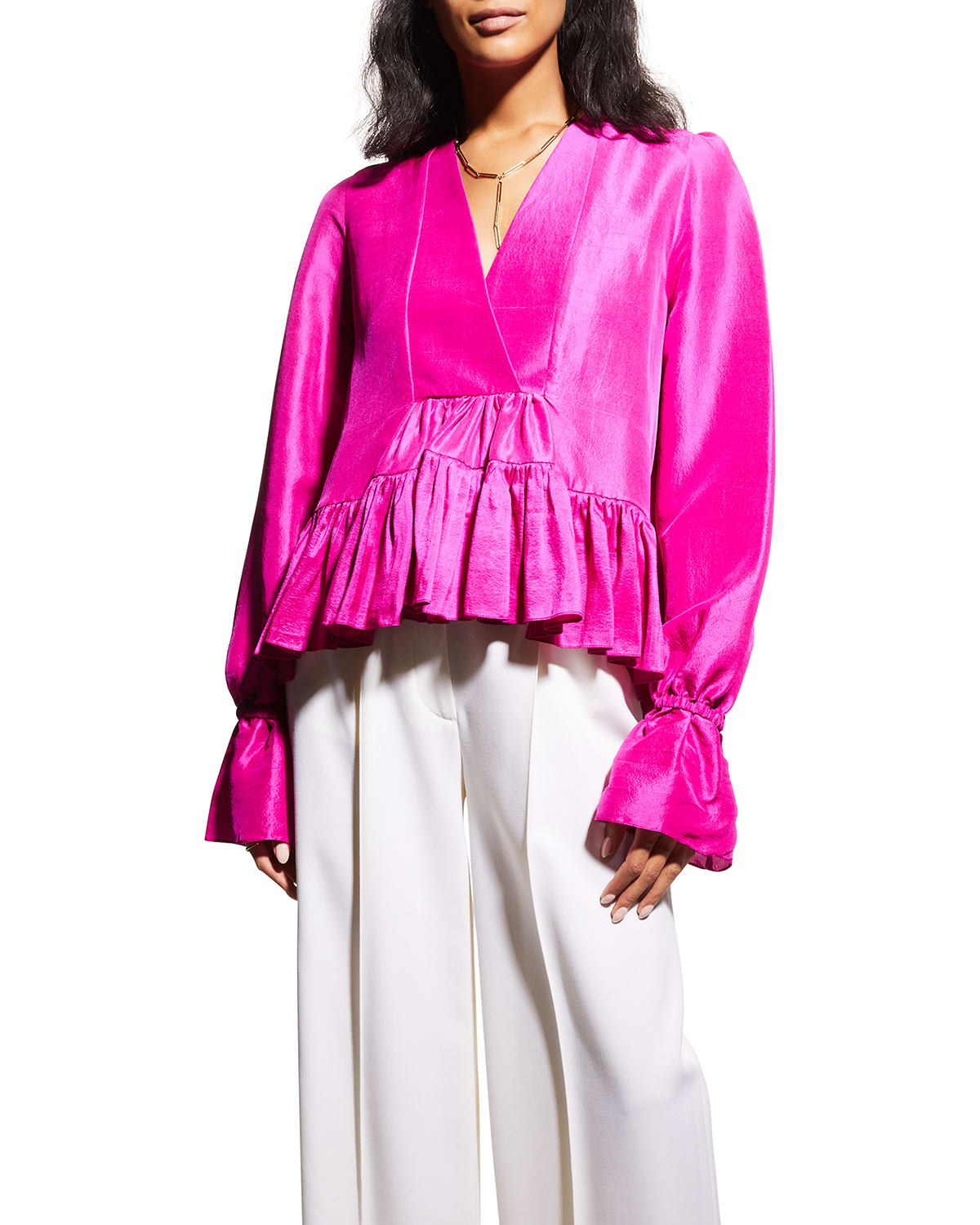 Surplice Neckline Top | Neiman Marcus