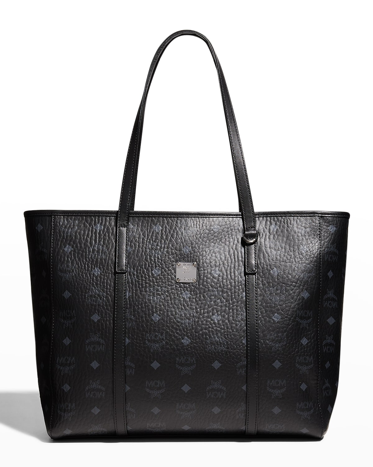 MCM Toni Visetos Logo East-West Tote Bag