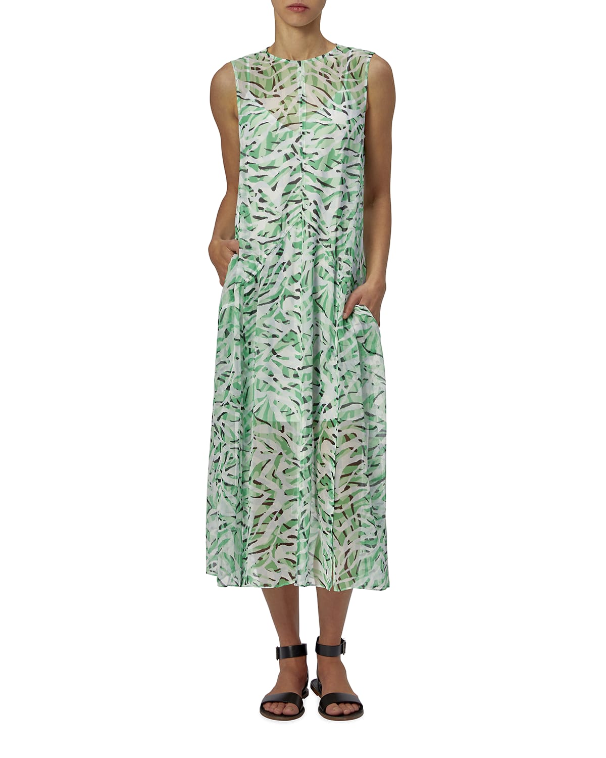 Jewel Neckline Dress | Neiman Marcus