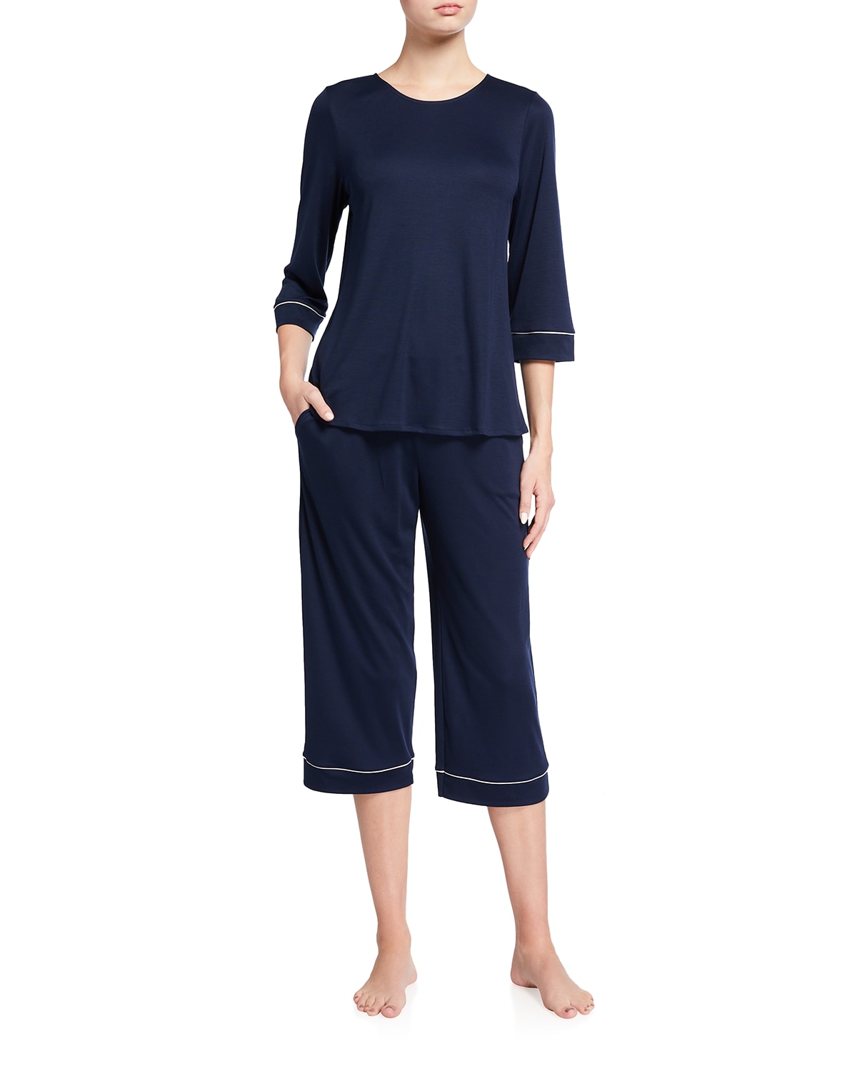 Three Quarter Sleeves Pajamas | Neiman Marcus