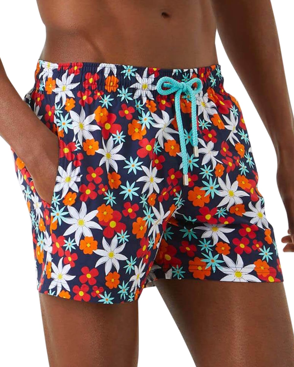 Vilebrequin Men's Moorea Grid-Pattern Swim Trunks | Neiman Marcus