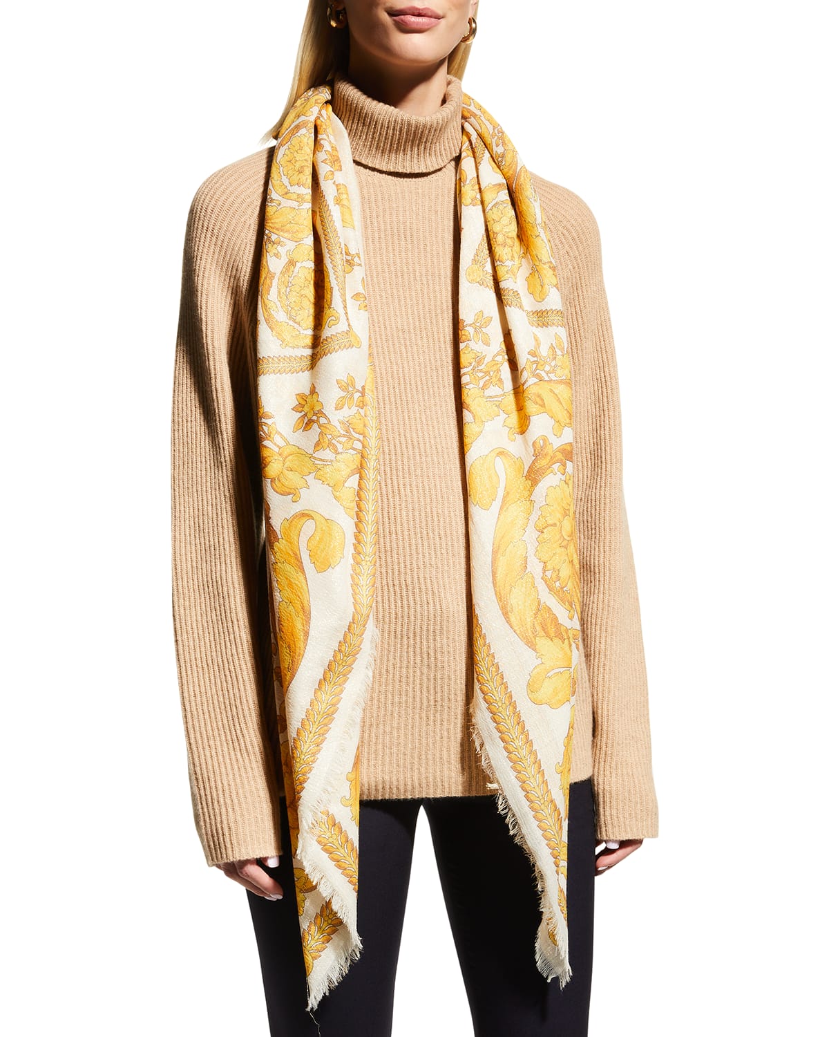 White Square Scarf | Neiman Marcus
