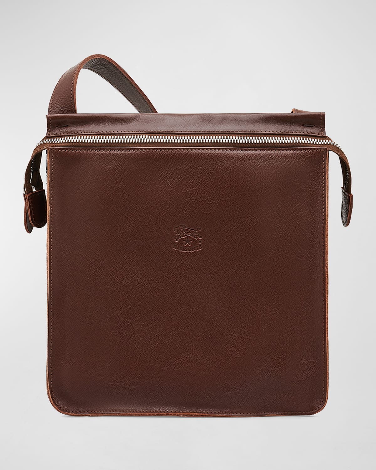 Il Bisonte Unisex Leather Messenger Bag | Neiman Marcus