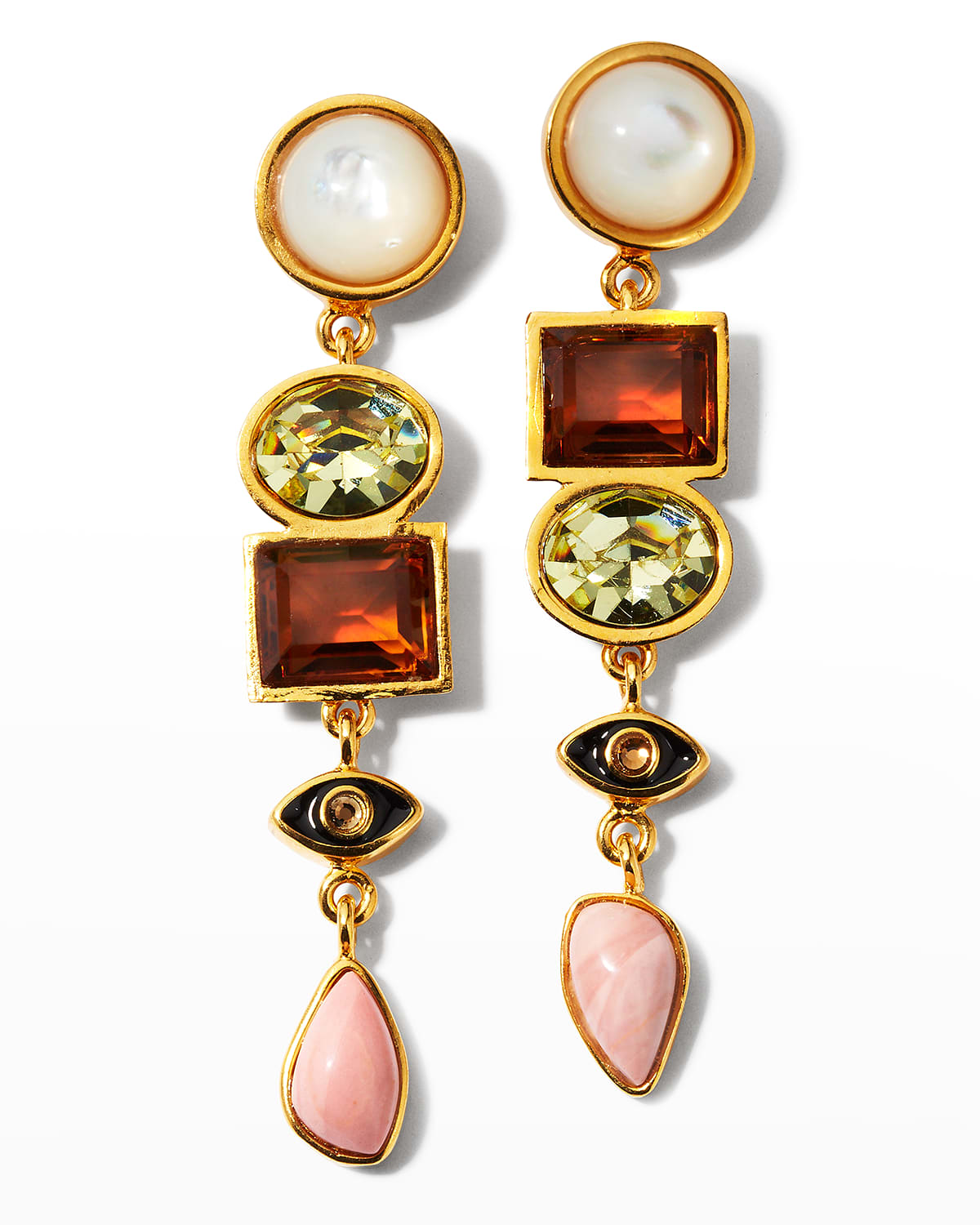 Gold Plate Enamel Earrings | Neiman Marcus