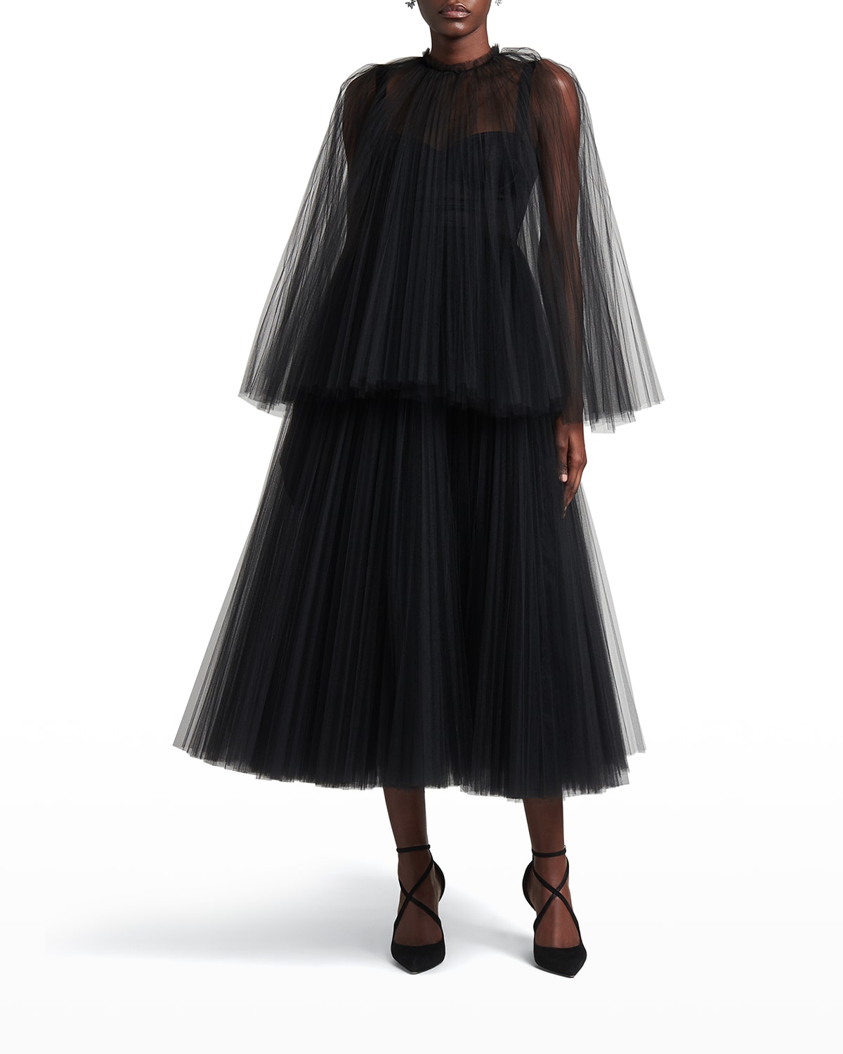 Black Layered Dress | Neiman Marcus