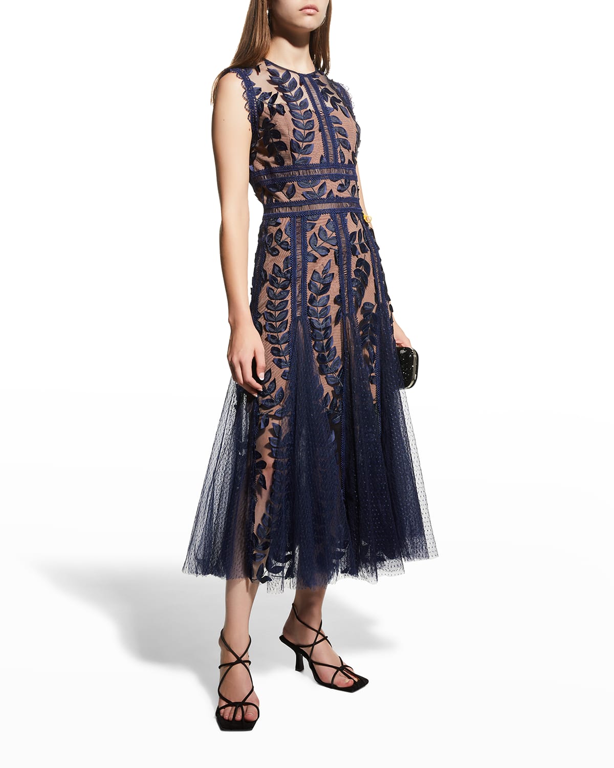 Lace Applique Dress | Neiman Marcus