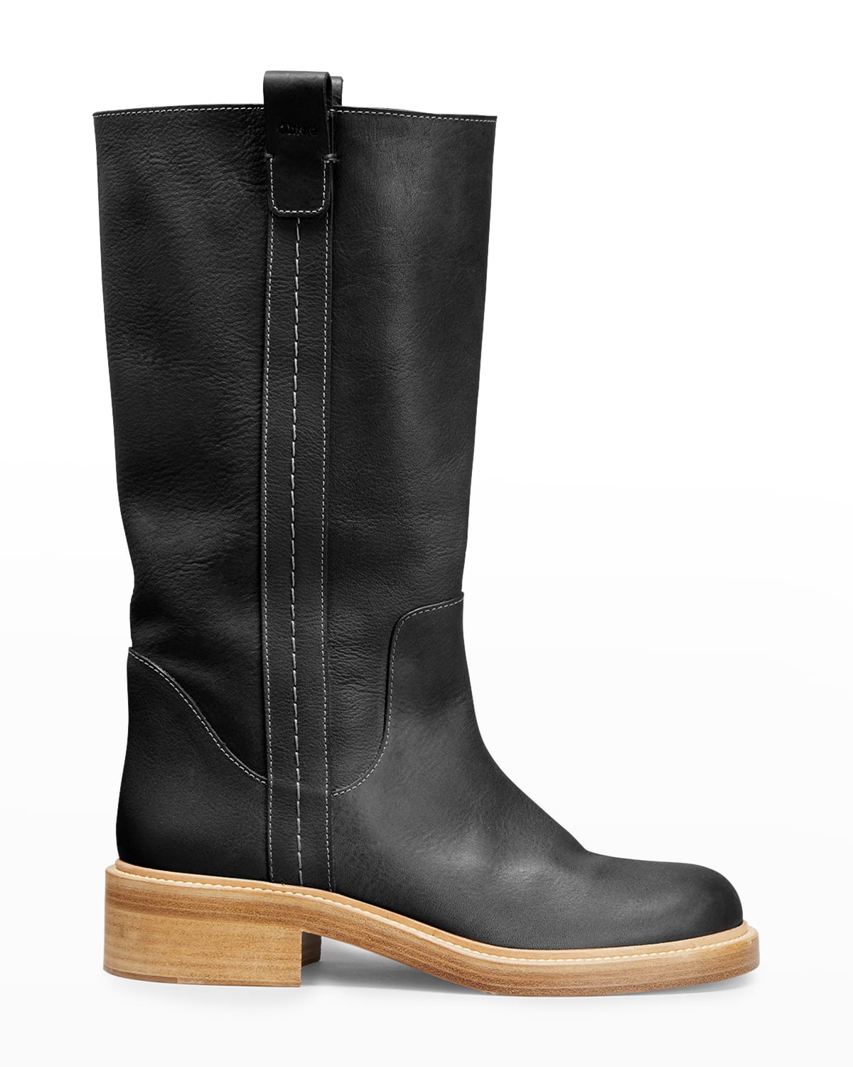 Black Mid Calf Boot | Neiman Marcus