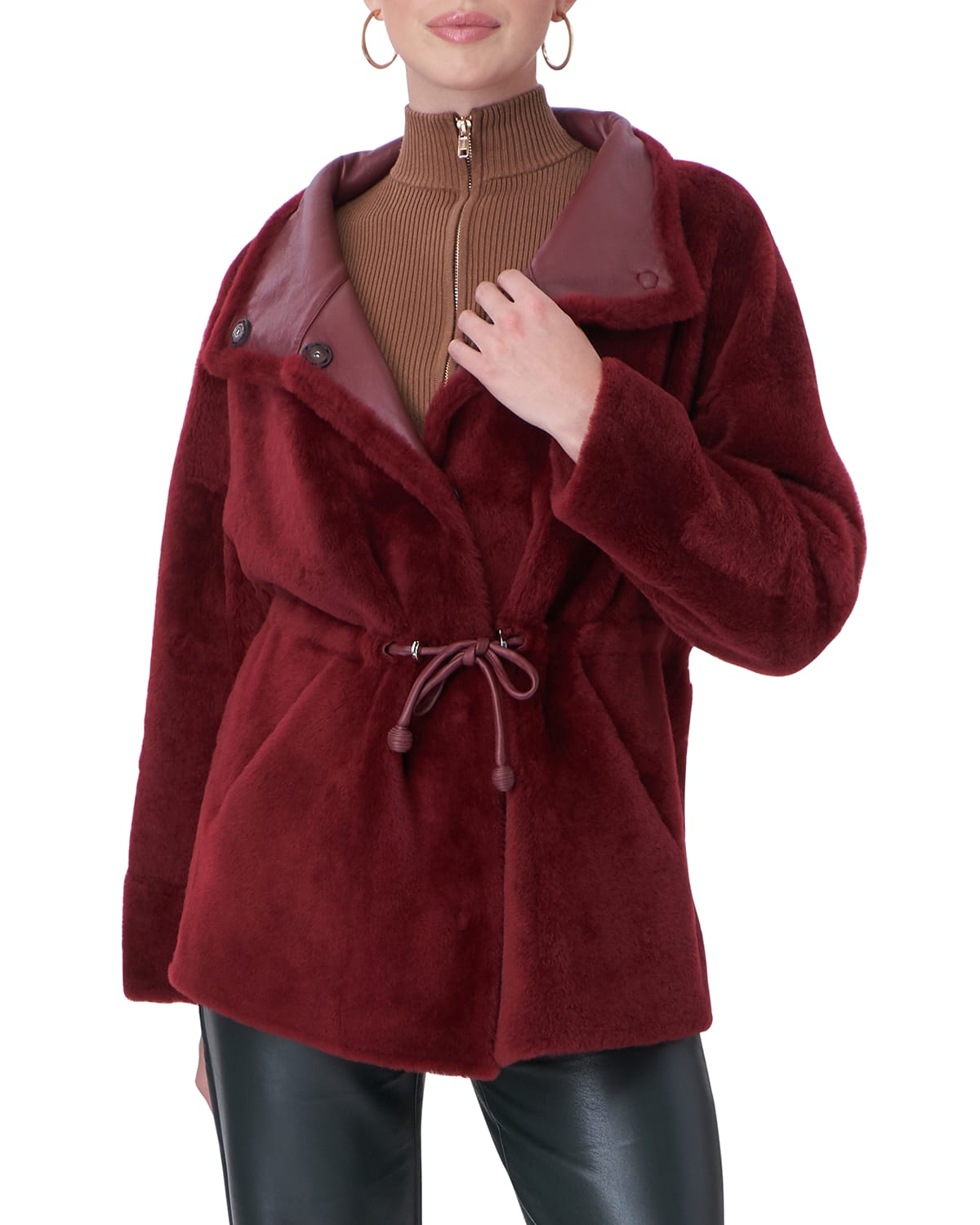 Leather Shearling Jacket | Neiman Marcus