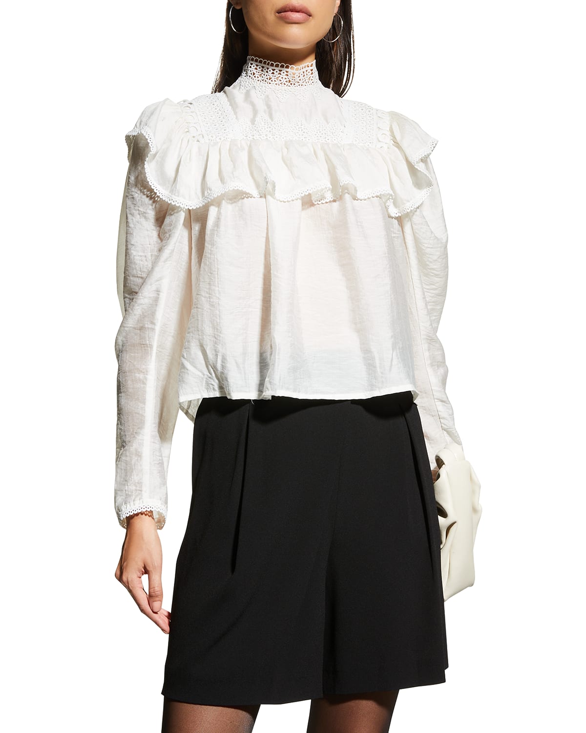Fitted Lace Top | Neiman Marcus