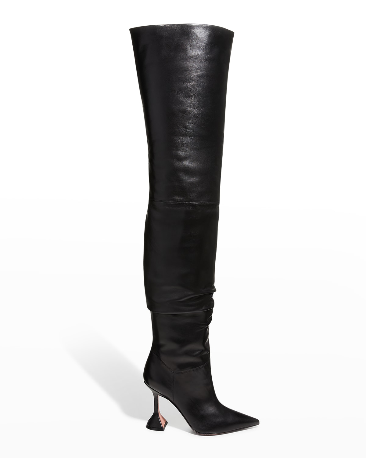 Amina Muaddi Olivia Slouchy Over-the-knee Boots In Black | ModeSens