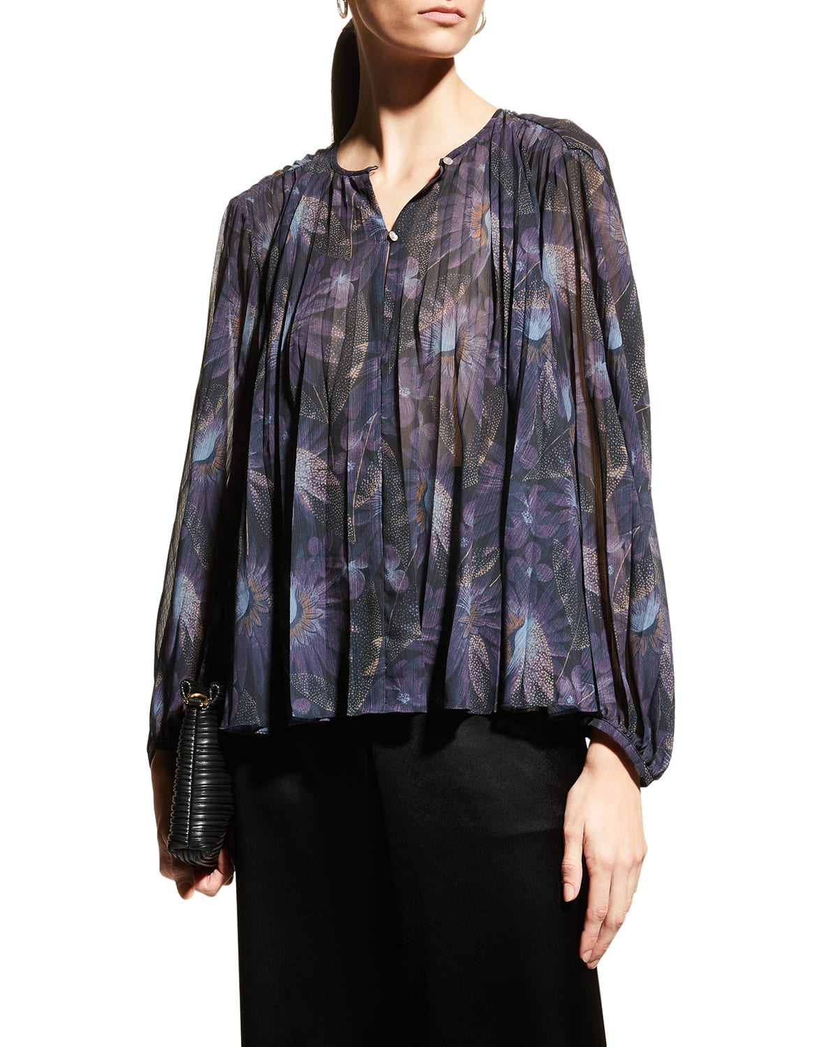 Short Sleeves Vince Blouse | Neiman Marcus