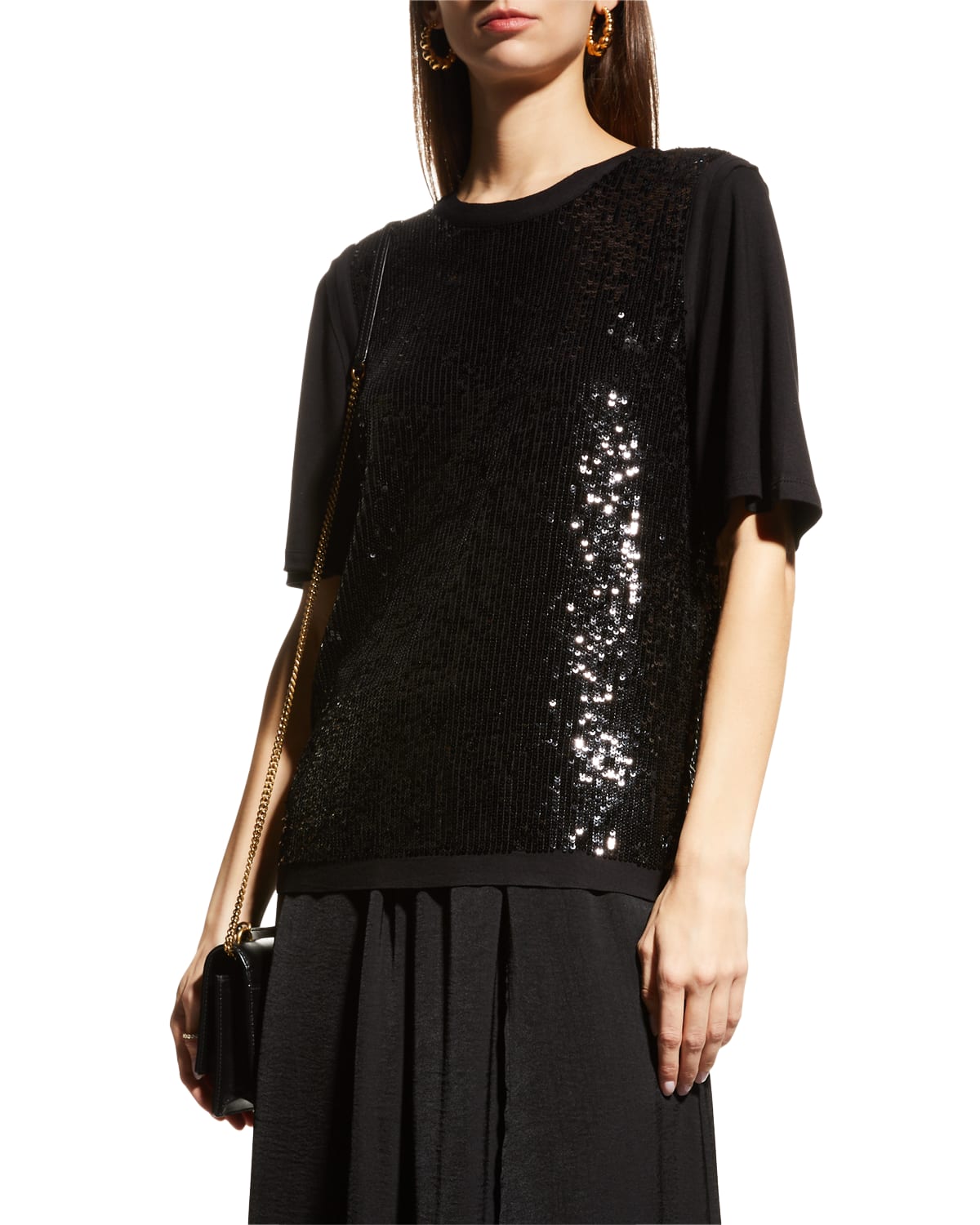 Scoop Neckline Sequined Top | Neiman Marcus