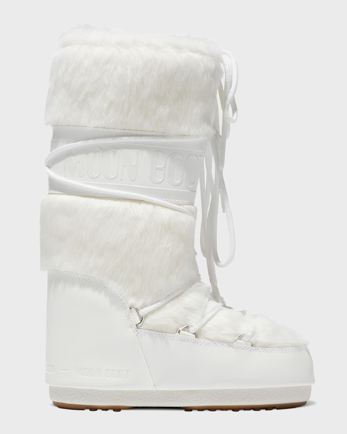 Moon Boot Track Suede Shearling Lace-Up Snow Boots | Neiman Marcus