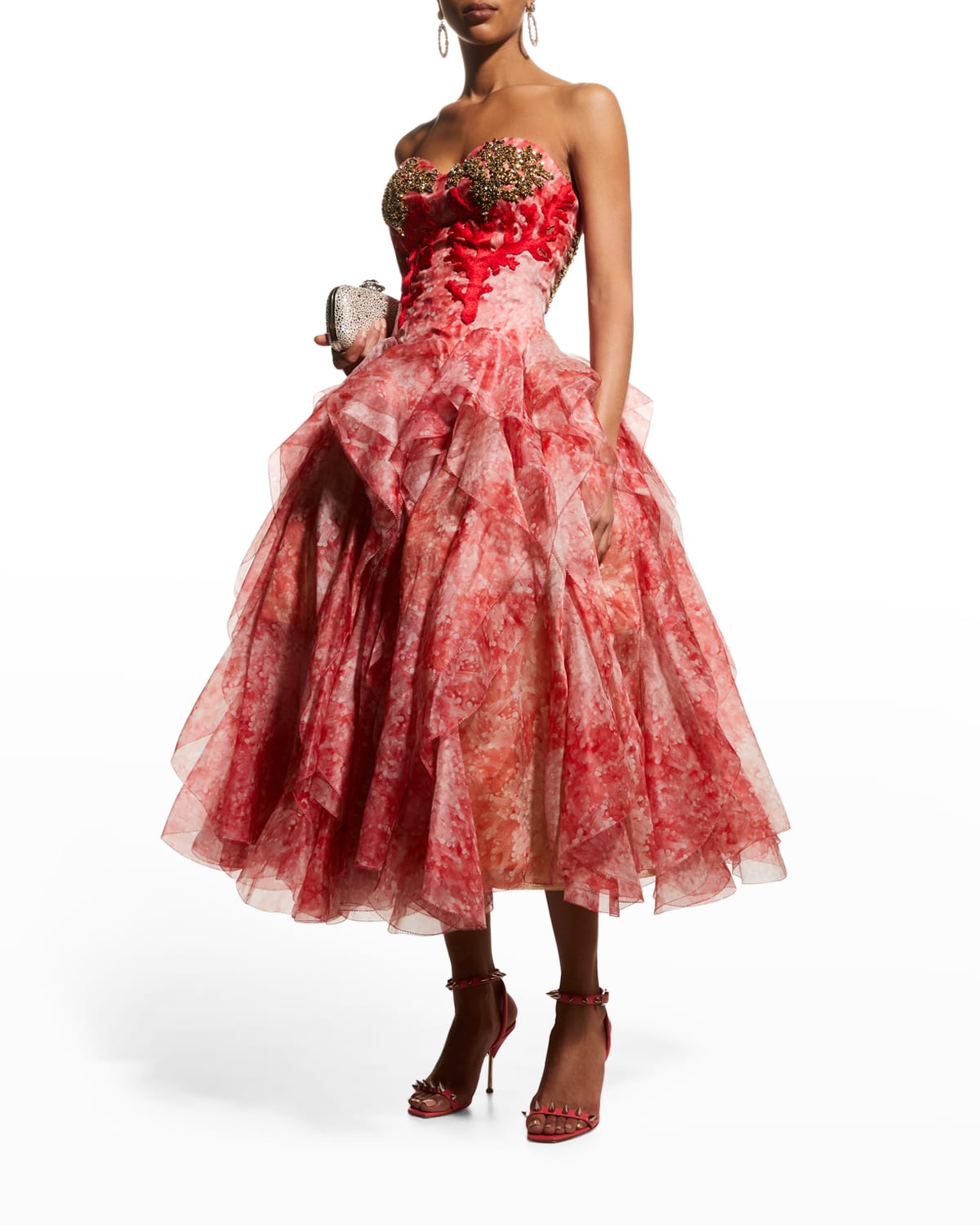 Cascade Ruffles Dress | Neiman Marcus