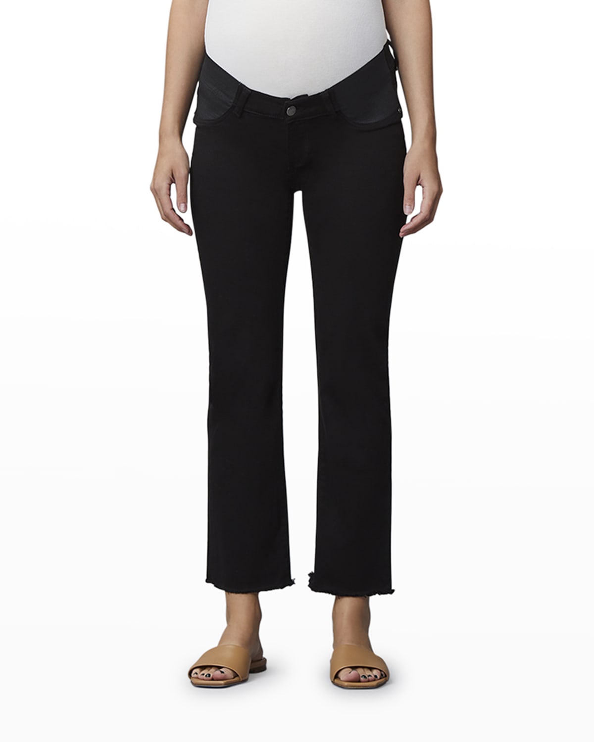 DL1961 Premium Denim Maternity Florence Crop Mid-Rise Jeans | Neiman Marcus
