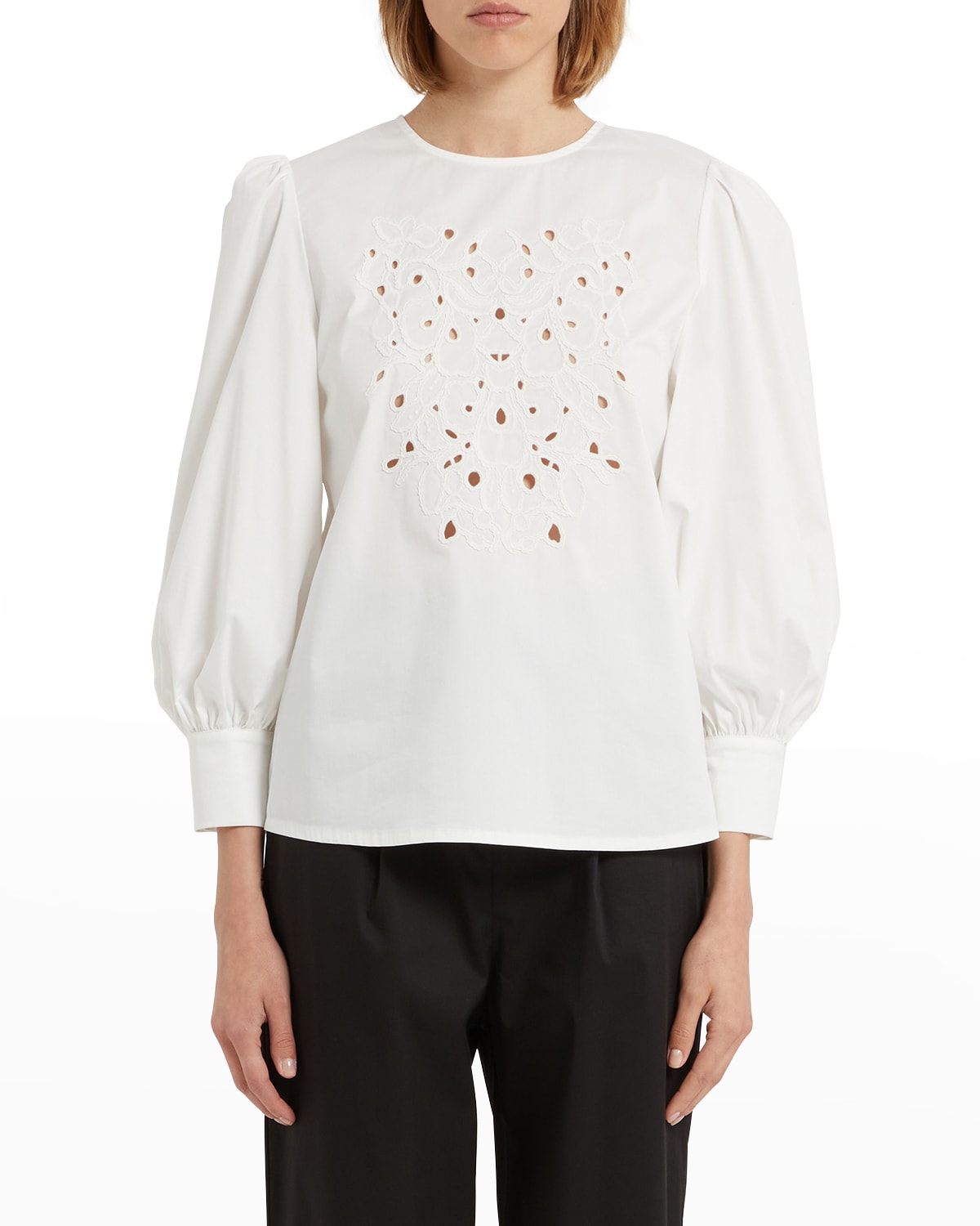 Womens Eyelet Top | Neiman Marcus