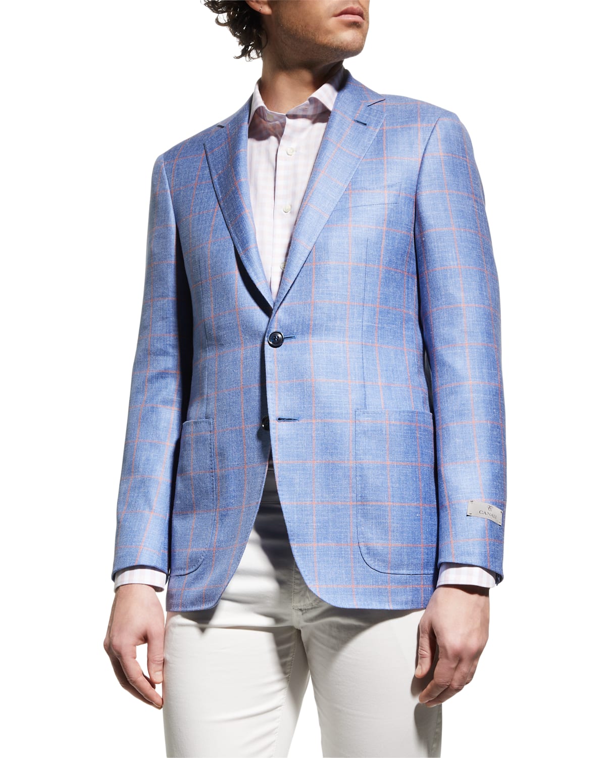 Blue Windowpane Sport Coat | Neiman Marcus