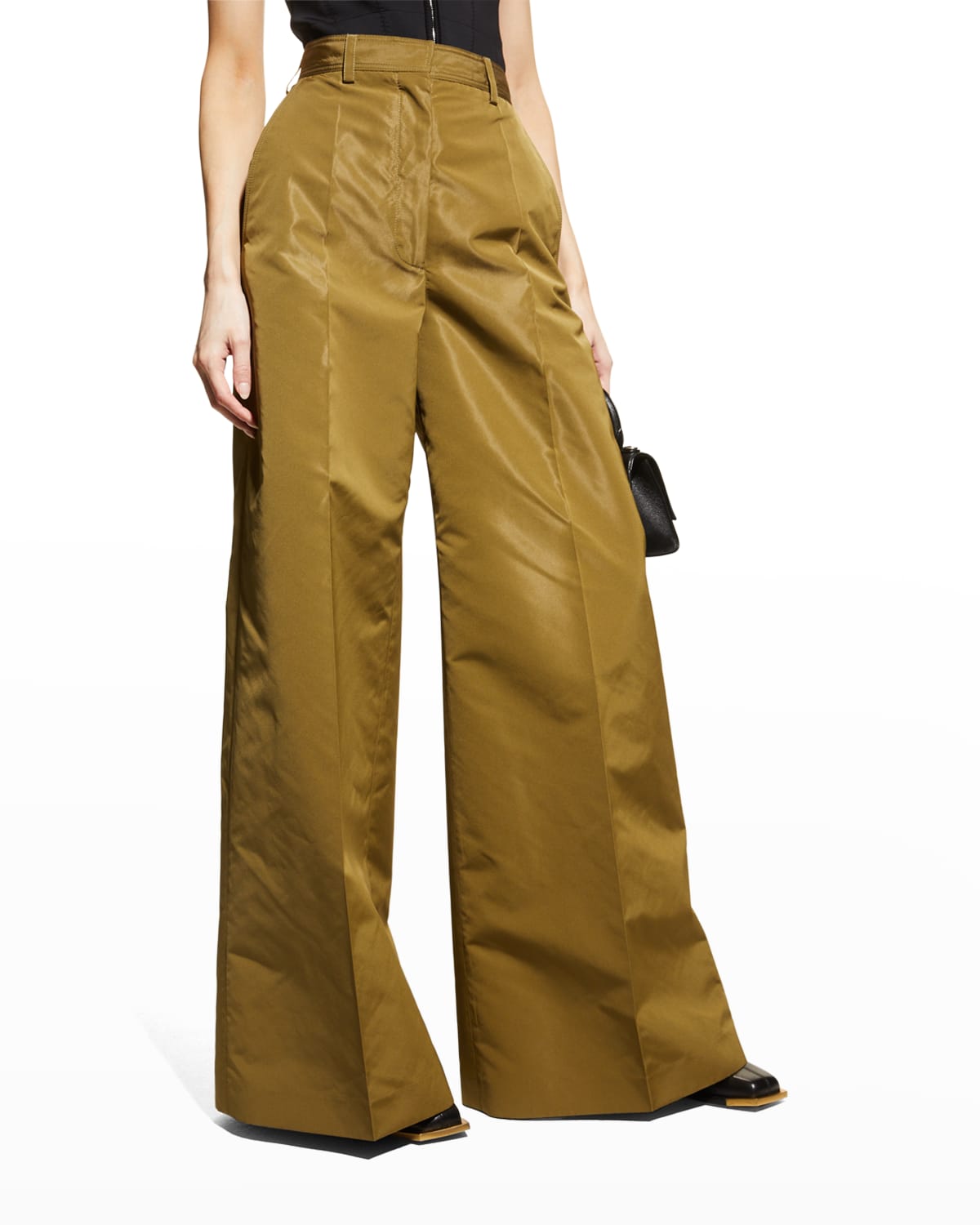 Flat Front Side Zip Pants | Neiman Marcus
