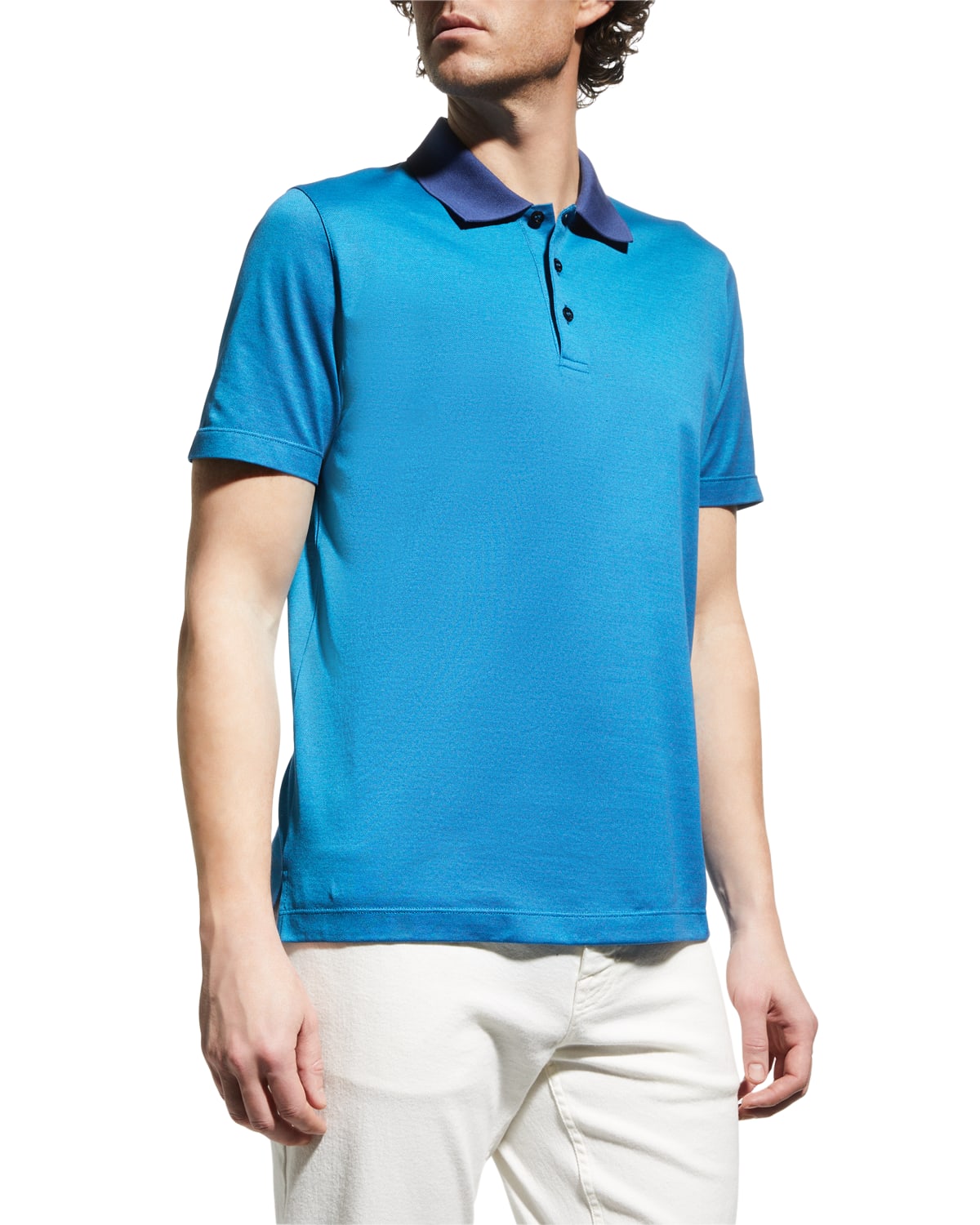 Contrast Collar Shirt | Neiman Marcus