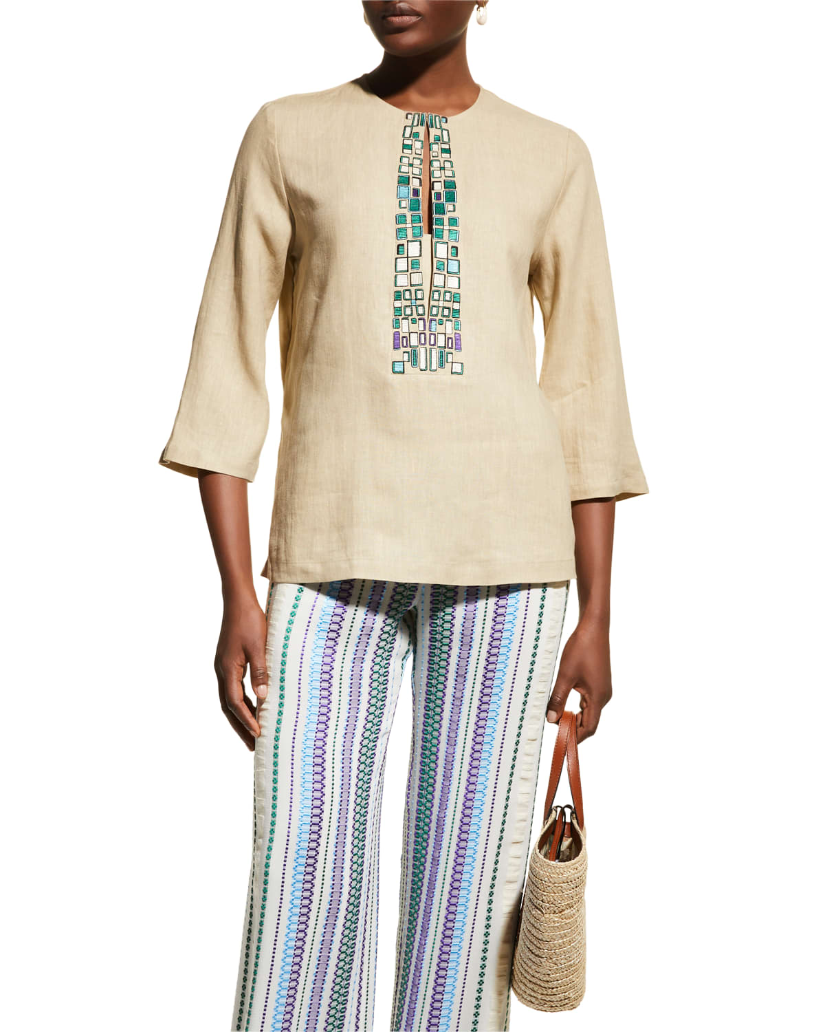 Womens Embroidered Blouse | Neiman Marcus