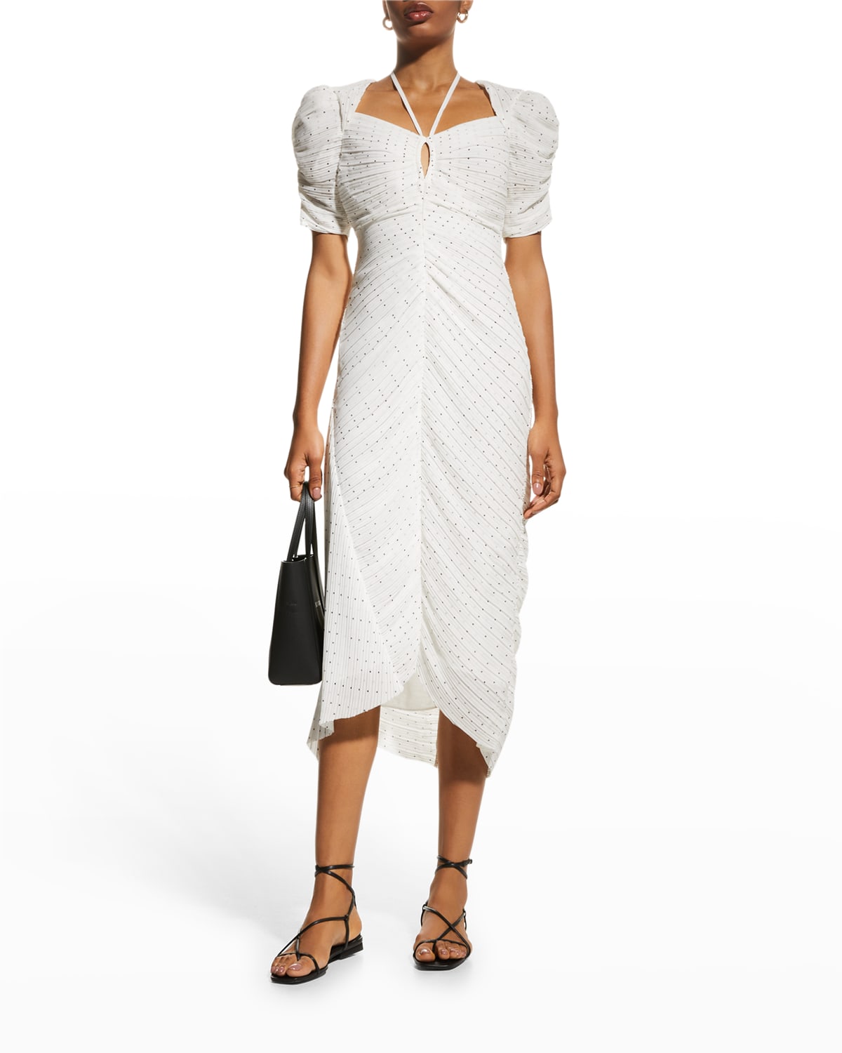 Sweetheart Neckline Gathered Dress | Neiman Marcus