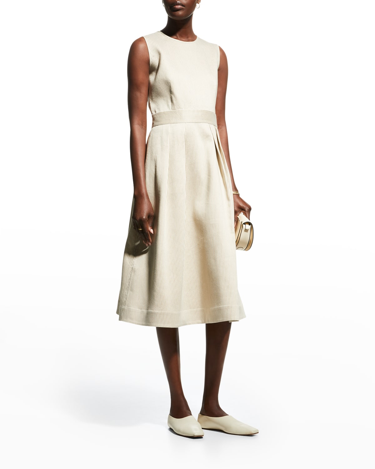 Fitted Linen Dress | Neiman Marcus