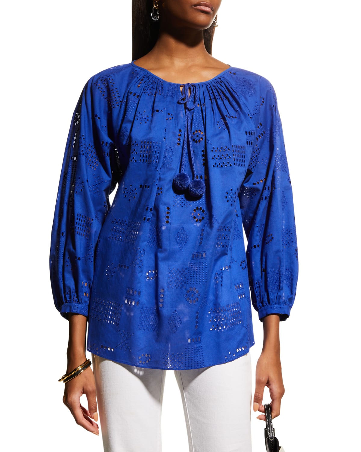 Womens Eyelet Top | Neiman Marcus