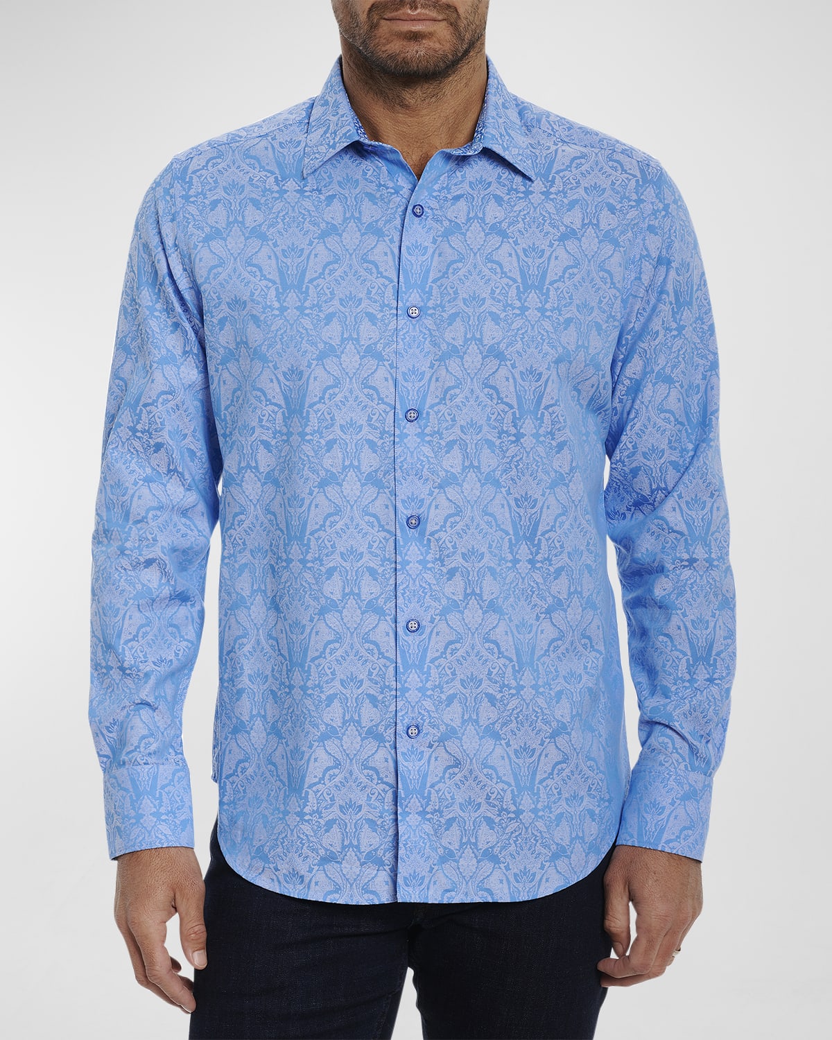 Contrast Collar Shirt | Neiman Marcus