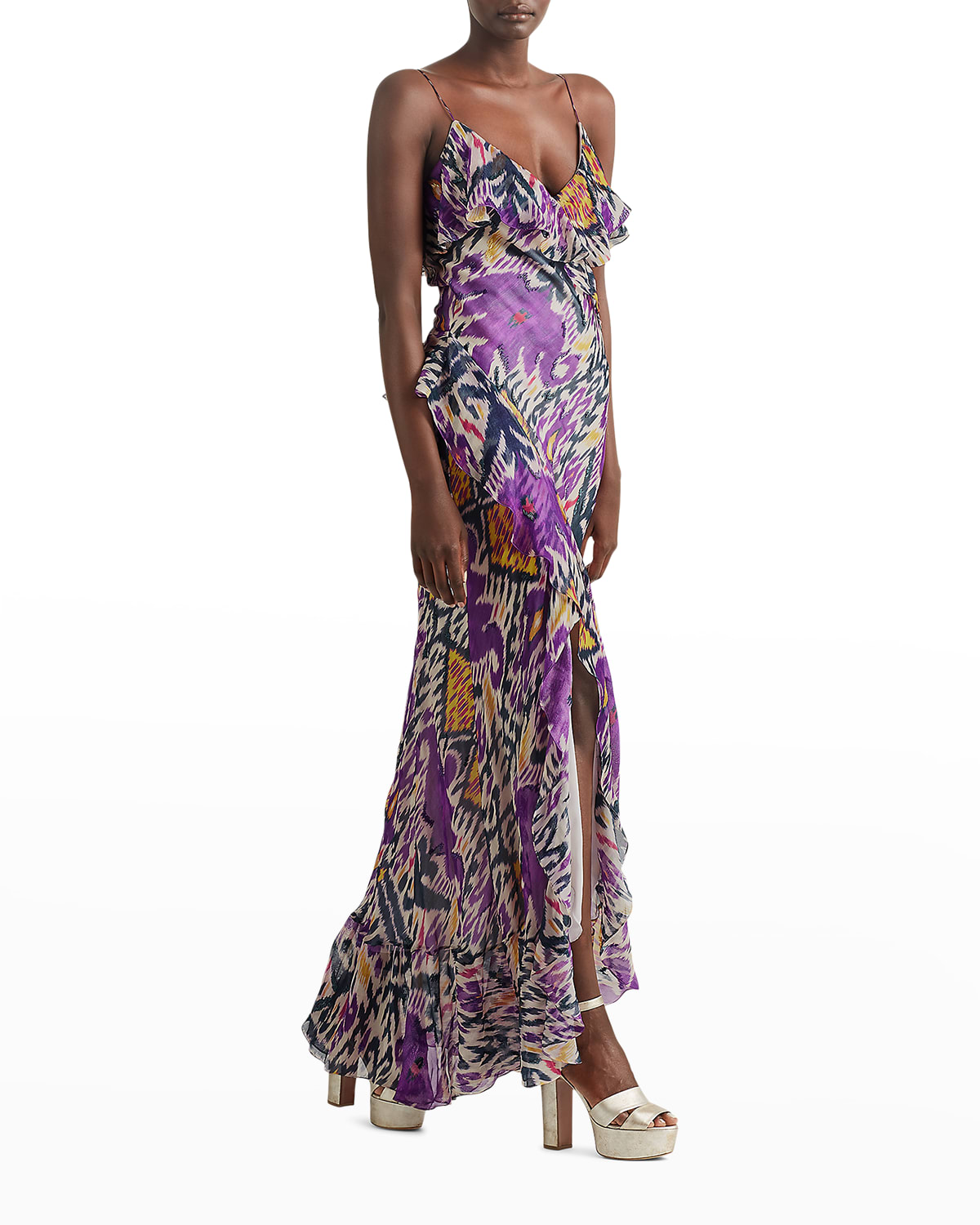 Cascade Ruffles Dress | Neiman Marcus