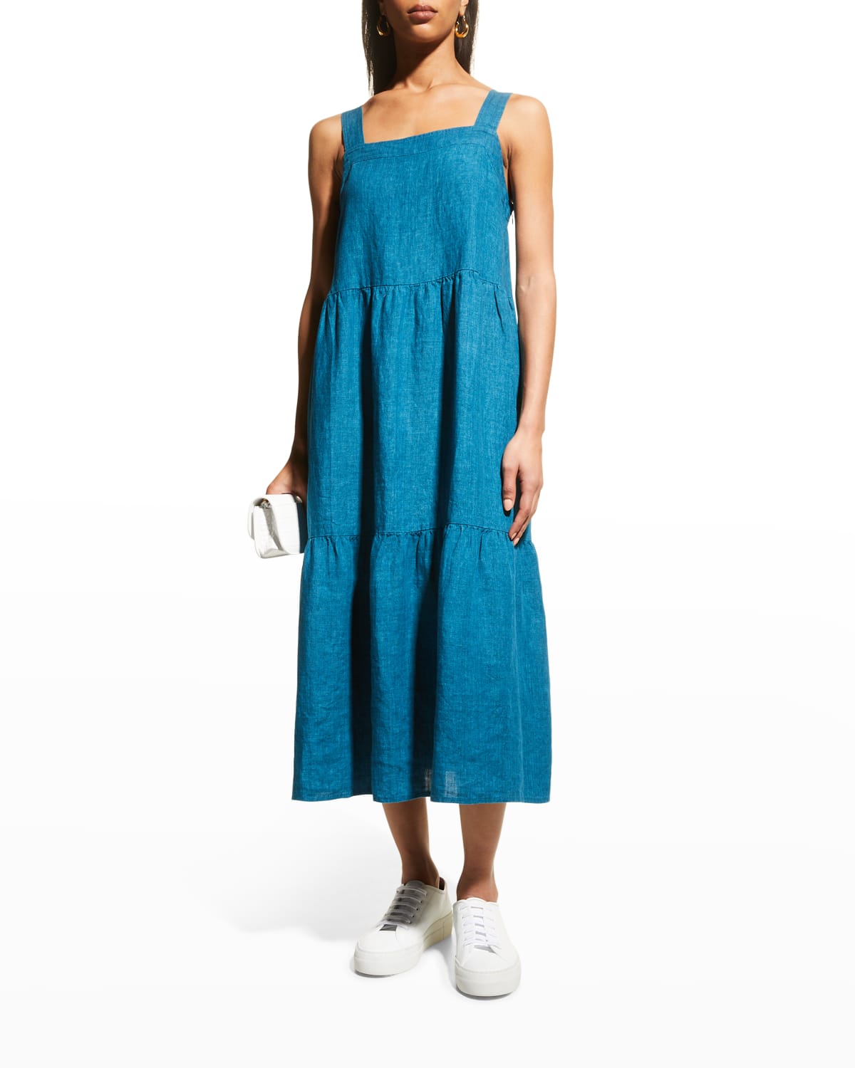 Fitted Linen Dress | Neiman Marcus
