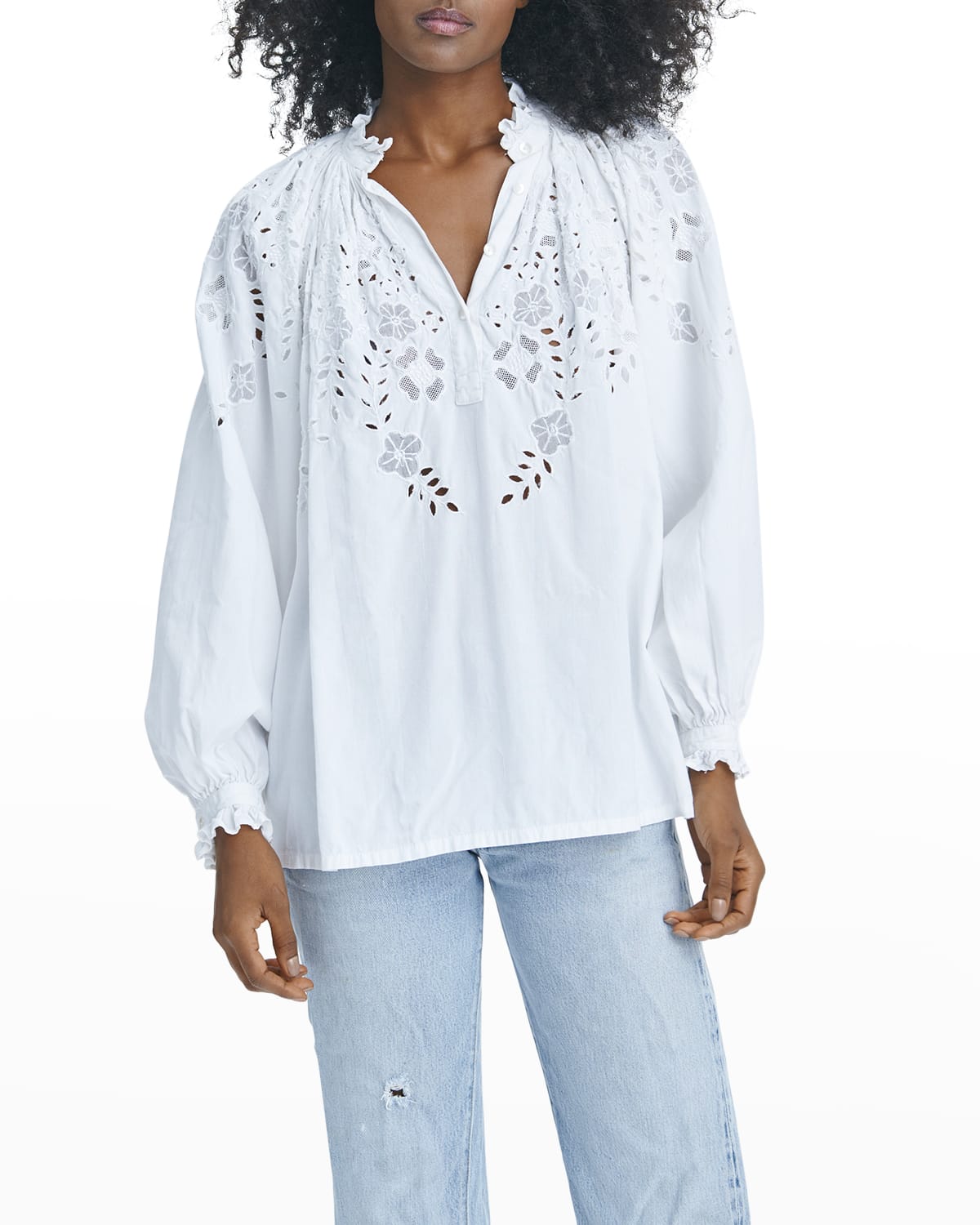 Womens Embroidered Top | Neiman Marcus
