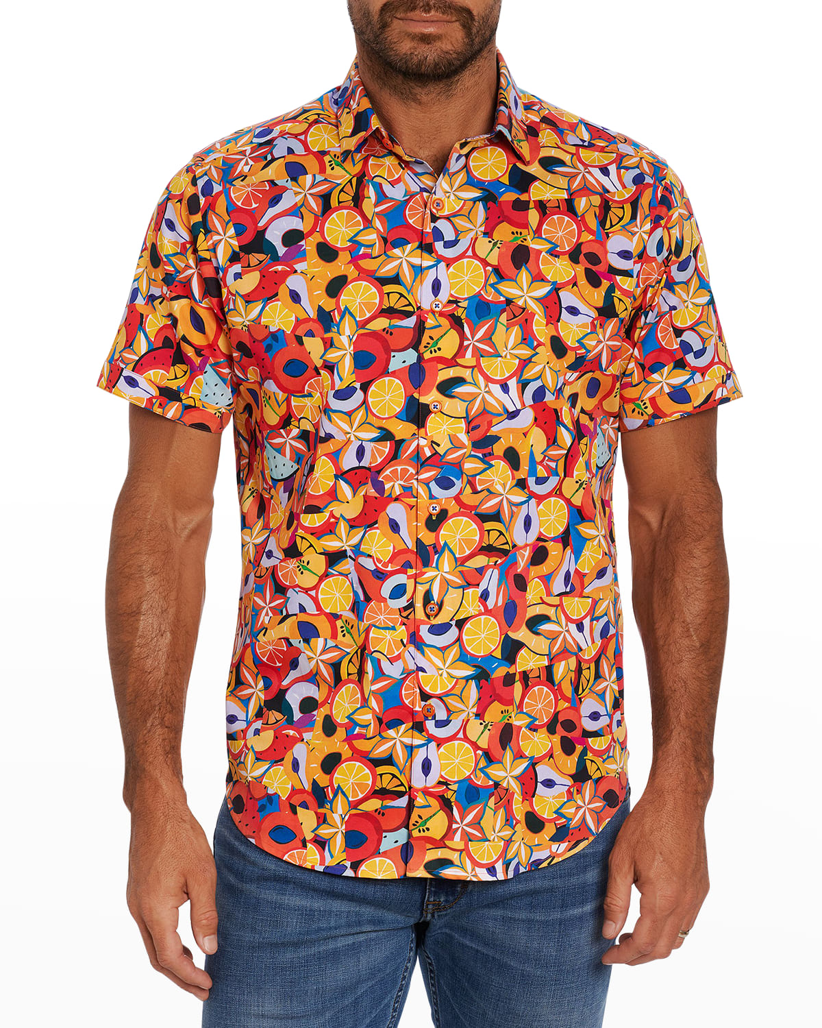 Contrast Collar Shirt | Neiman Marcus