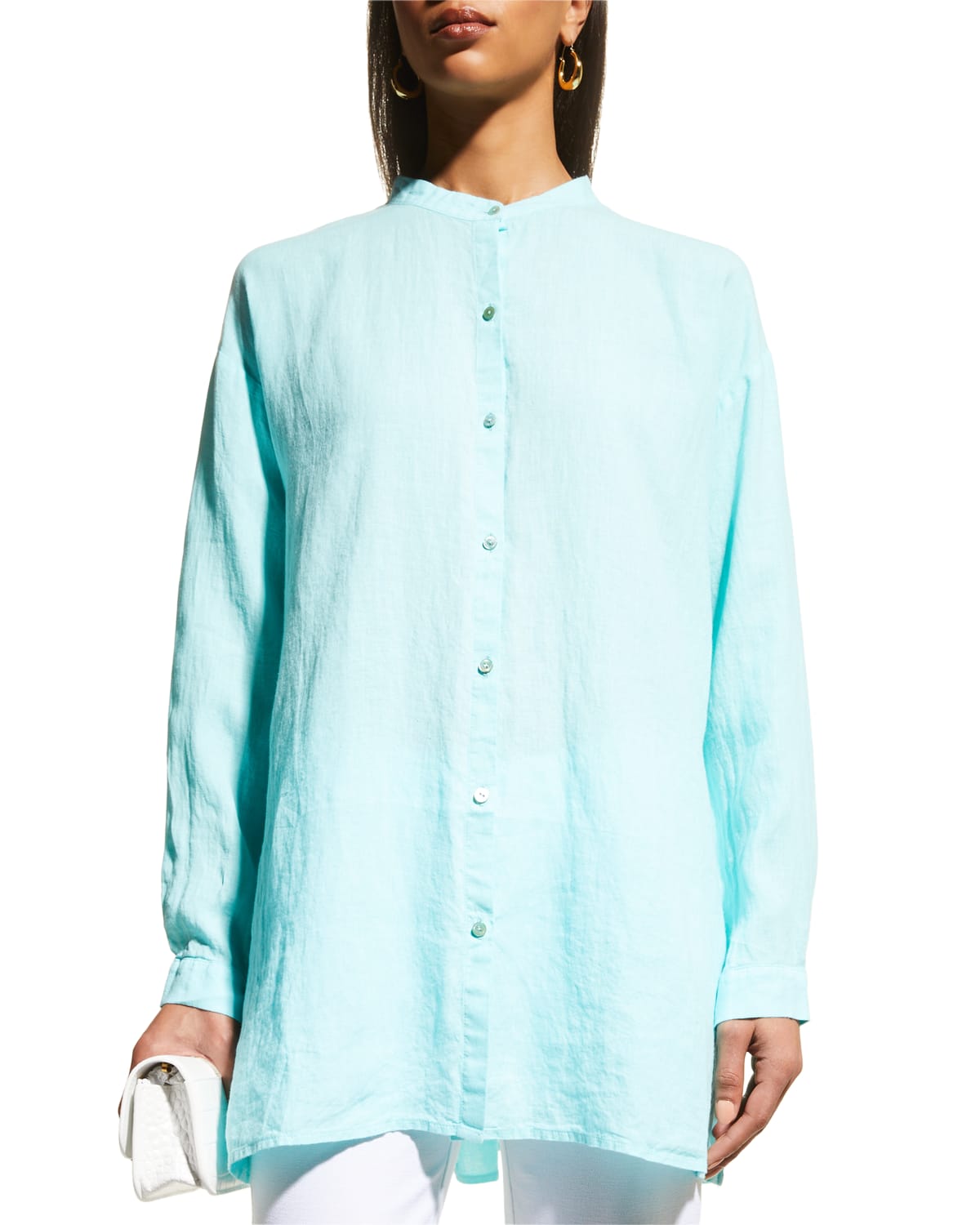 Mandarin Collar Top | Neiman Marcus