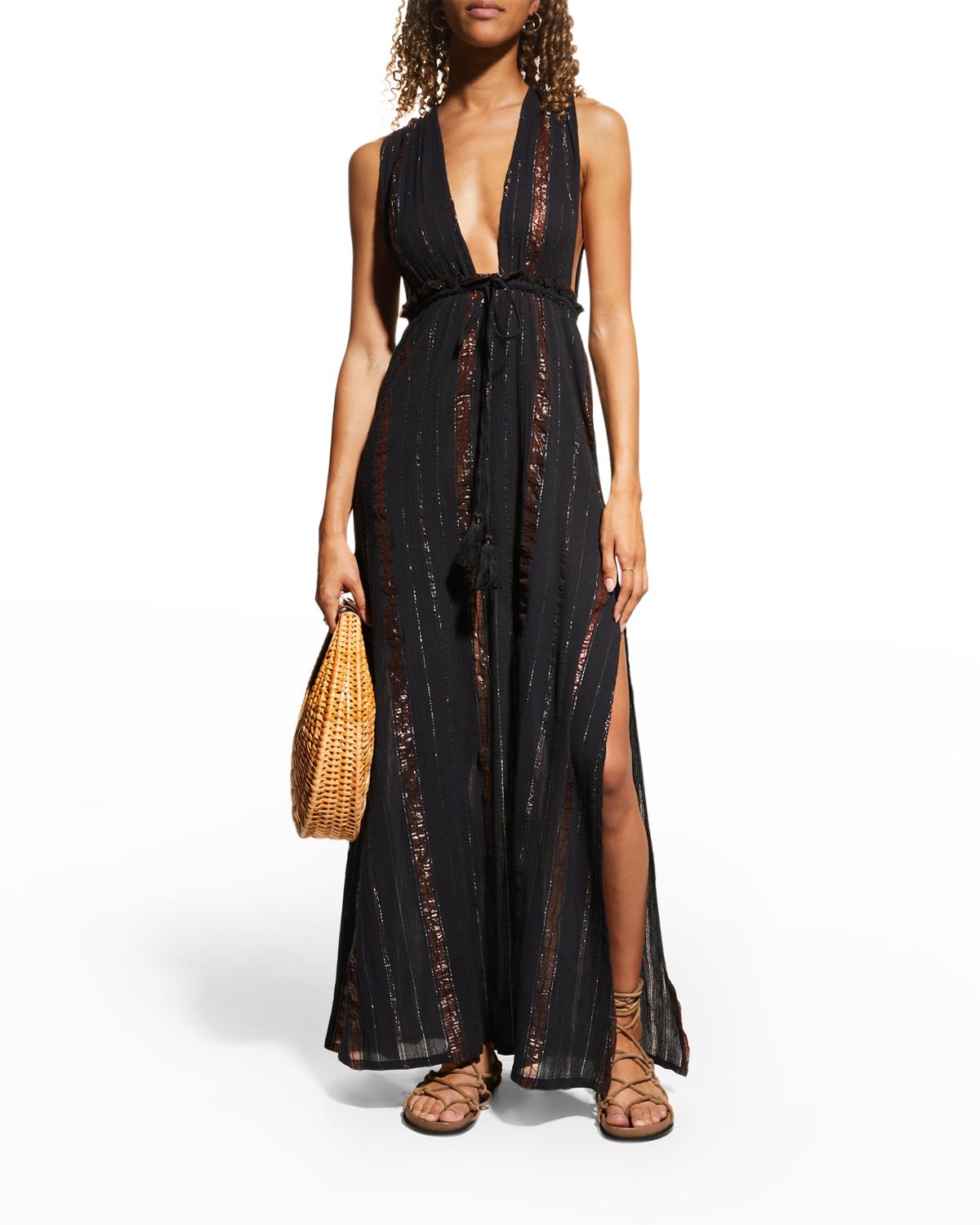 Plunging V Neckline Dress | Neiman Marcus